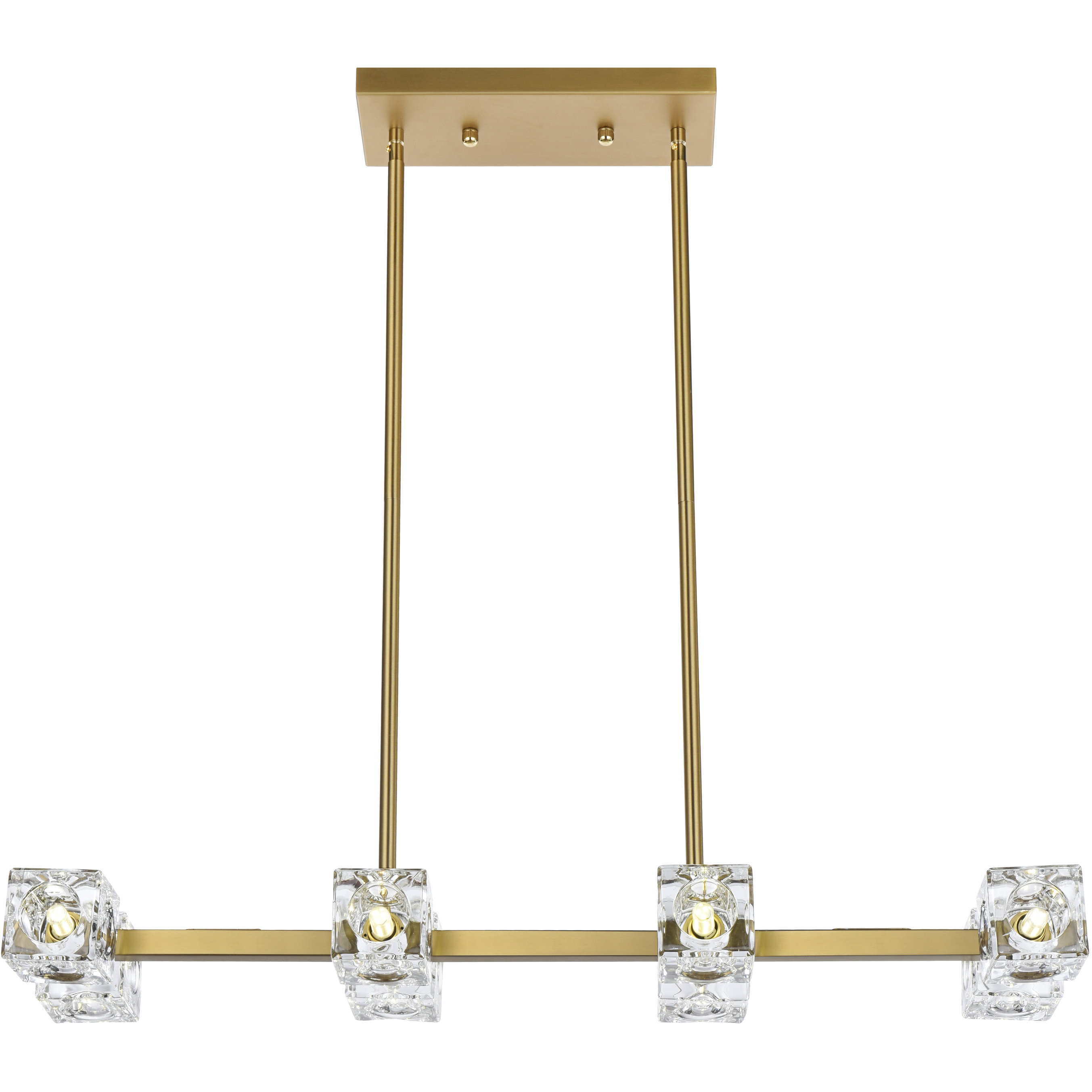 Living District LD920D30SG Lyra Linear Pendant Ceiling Light