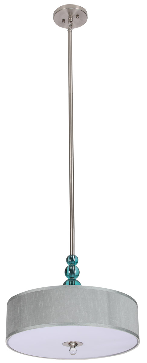 Bethel International BH03 BH Series 16 inch Pendant Ceiling Light, Silver Metal Frame