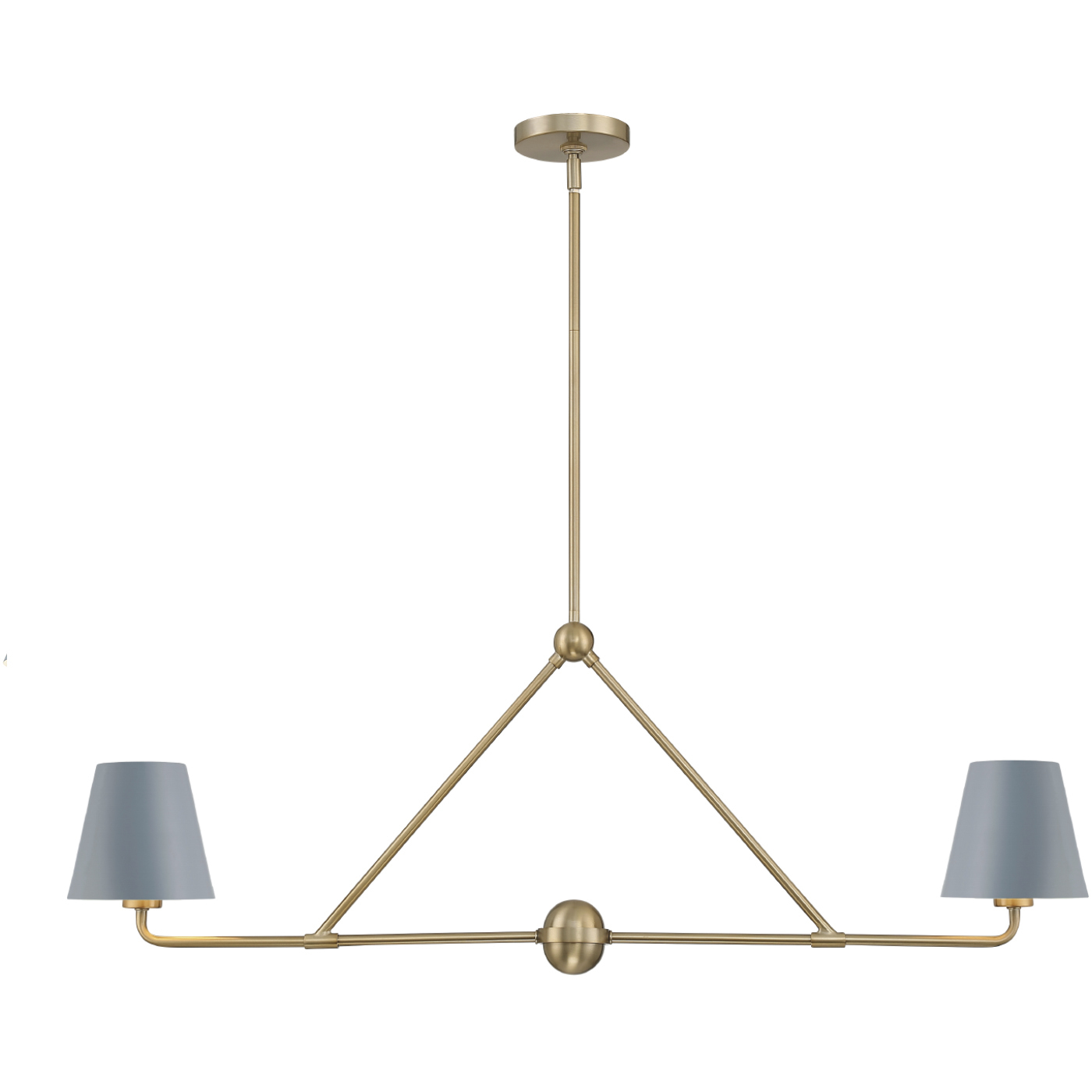 Crystorama XAV-B9302-VG-BL Xavier 2 Light 42 inch Vibrant Gold and Blue ...