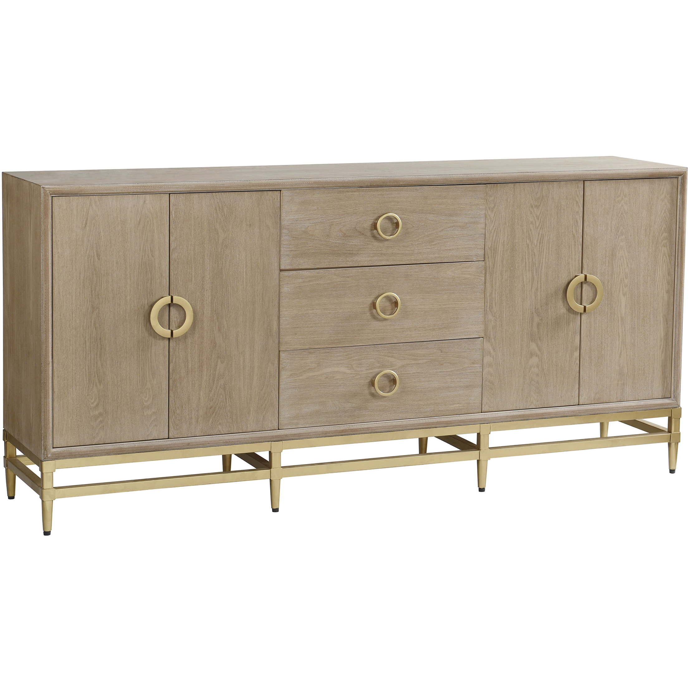 StyleCraft Home Collection SF26629DS Augusta 72 inch Weathered Oak Credenza