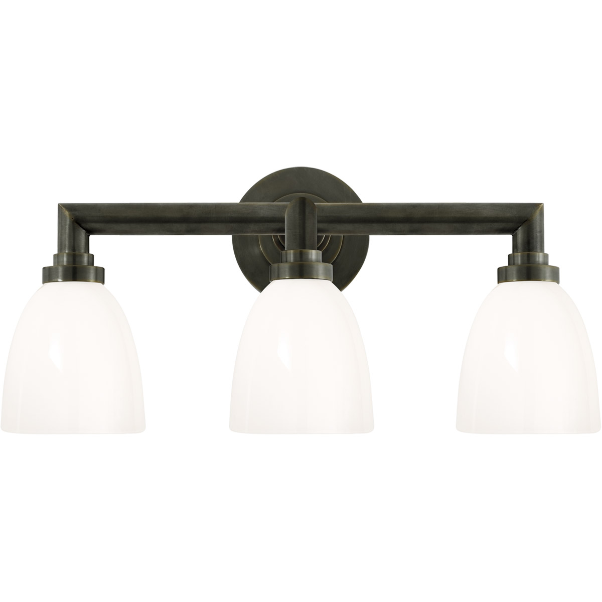 Visual Comfort Signature Collection | Visual Comfort SL2843BZ-WG Chapman & Myers Wilton2 3 Light ...