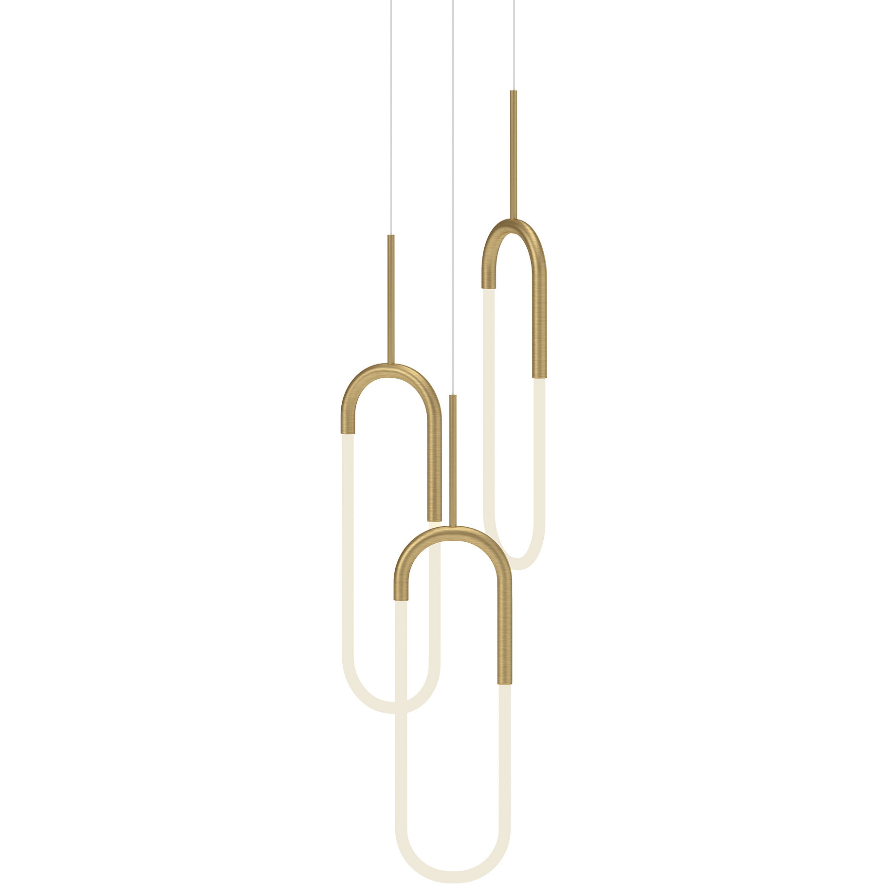 Huron LED 17.88 inch Brushed Gold Multi Pendant Ceiling Light