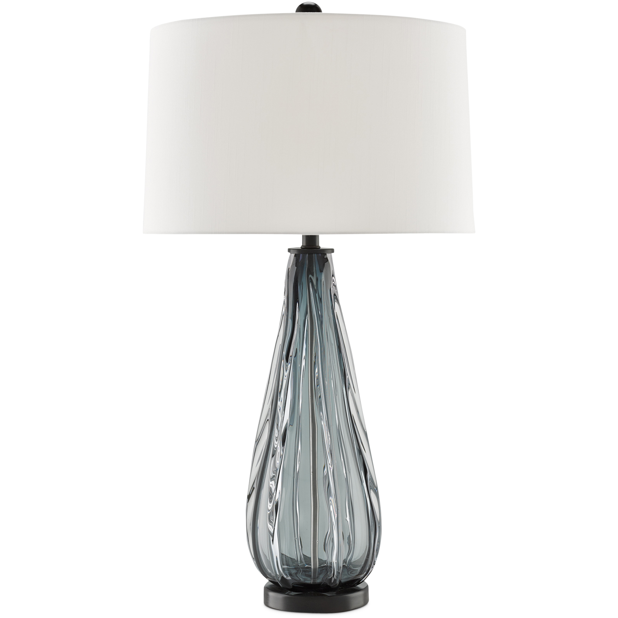 Currey & Company 6000-0027 Nightcap 33.25 inch 150 watt Blue-Gray/Clear ...