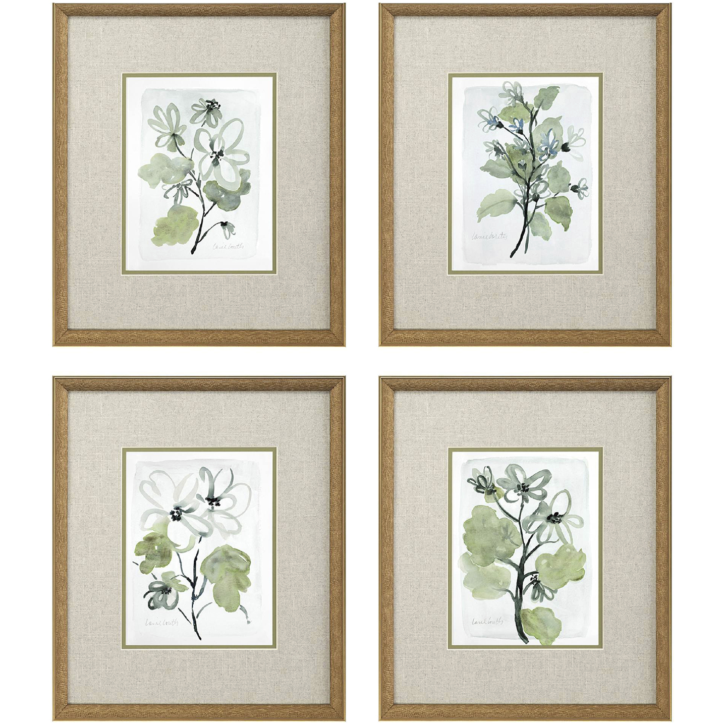 Paragon 31476 Florals Green and Neutral Framed Art