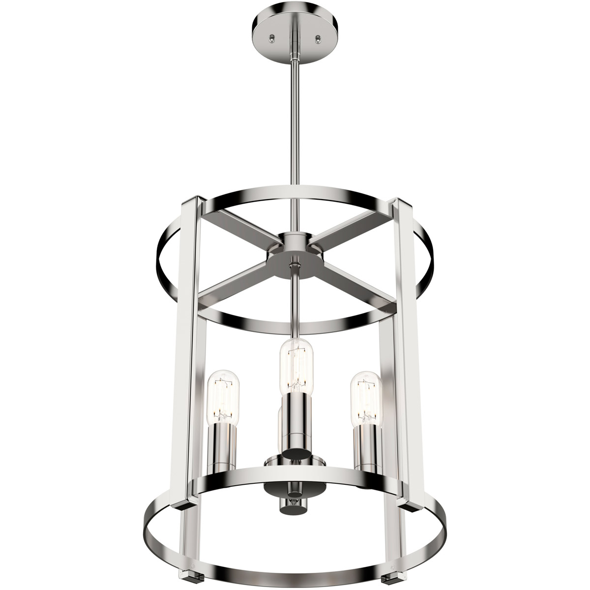 Hunter Fan 19002 Astwood 4 Light 16 inch Polished Nickel Chandelier ...