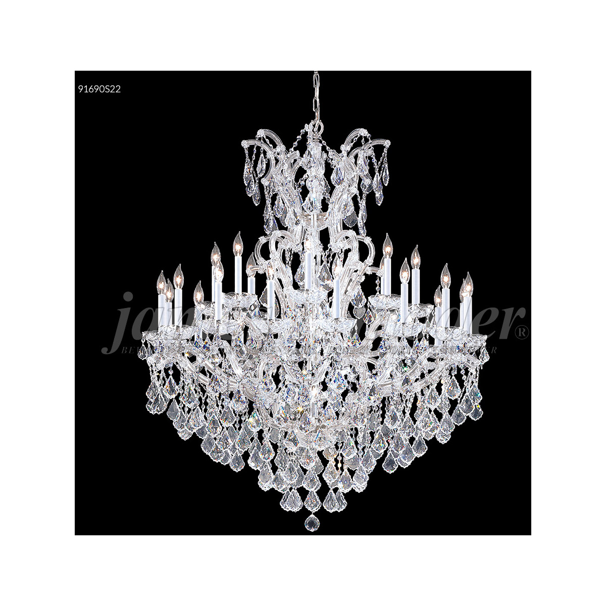 James R. Moder 91690GL22 Maria Theresa Grand 25 Light 46 inch Gold Lustre Large Entry Crystal ...