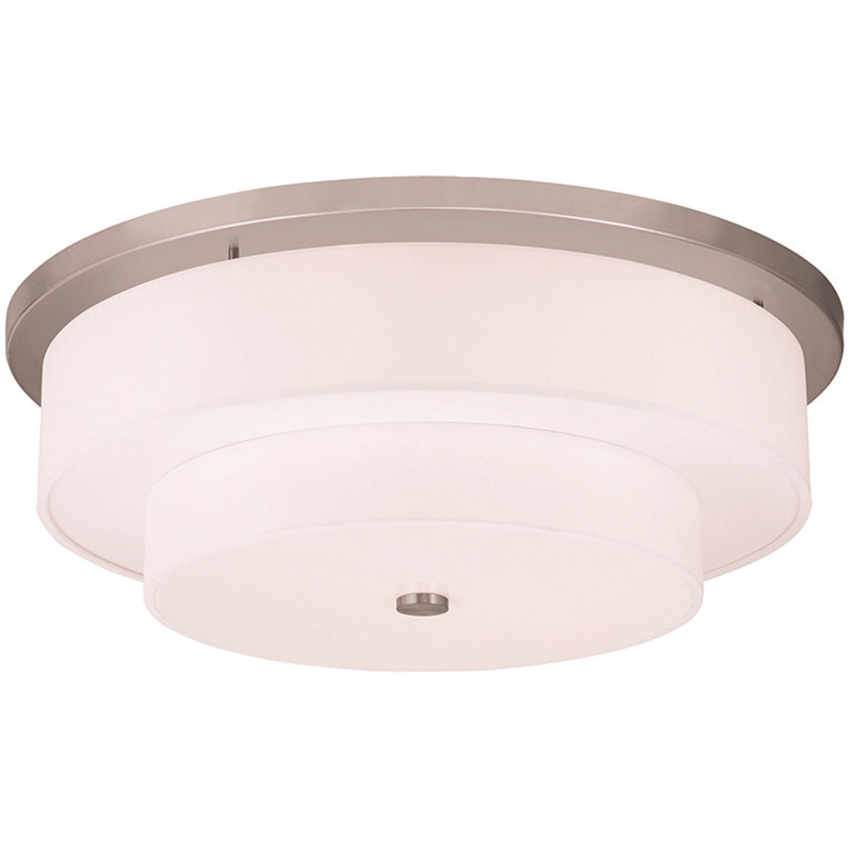 Livex Lighting 50867-91 Meridian 5 Light 26 inch Brushed Nickel Flush ...