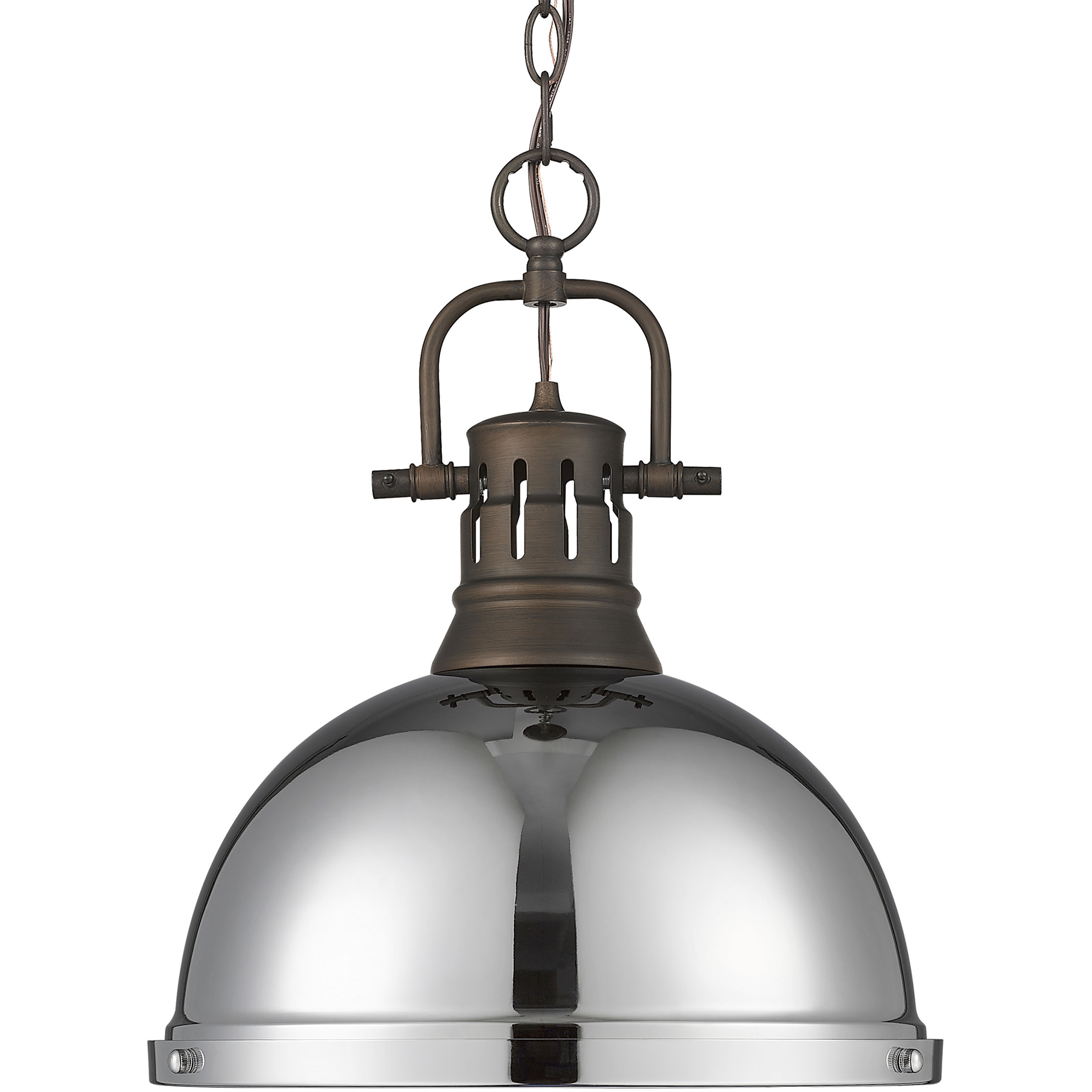 Yep Duncan 1 Light 14 inch Rubbed Bronze Pendant Ceiling Light in Chrome
