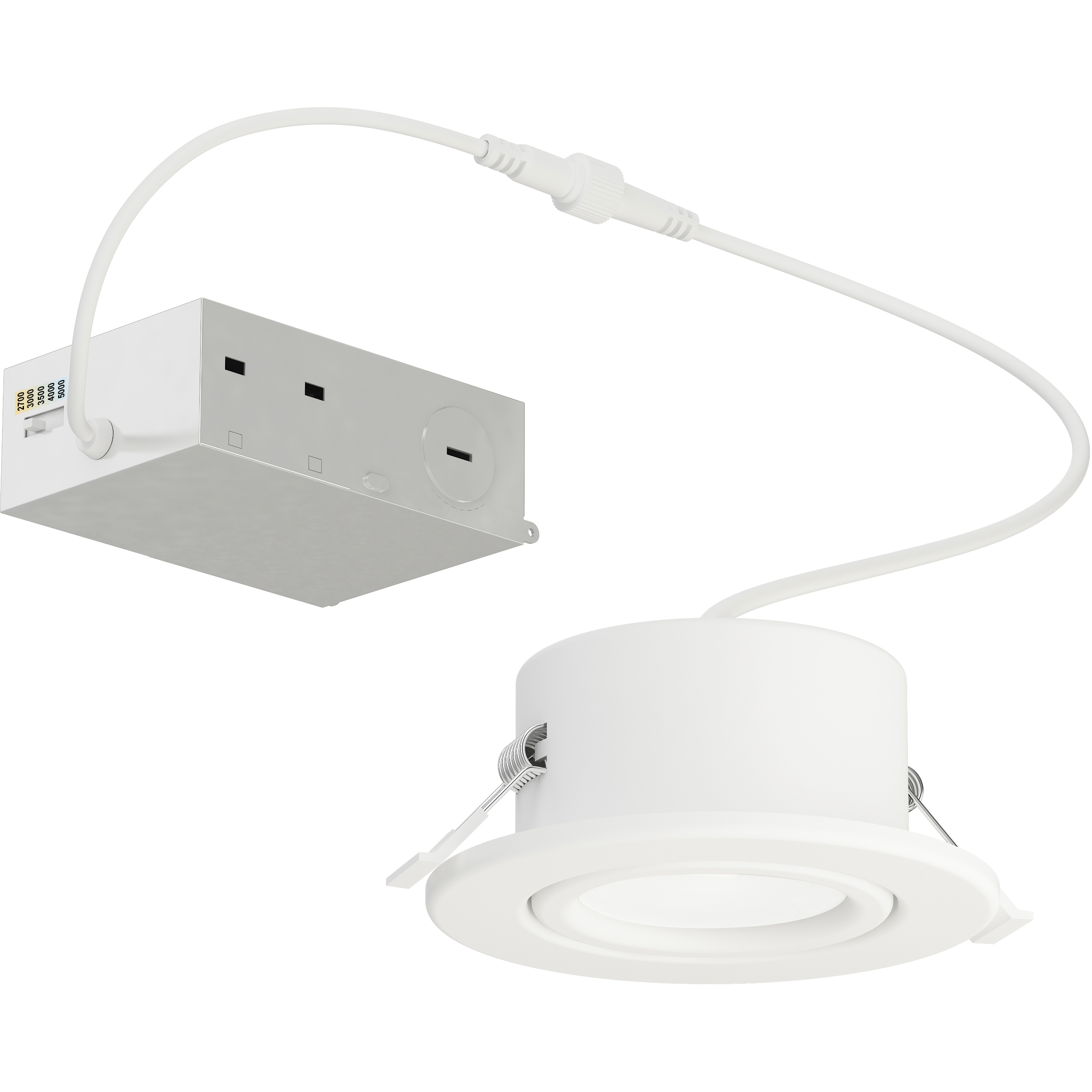 Maxim Lighting 67755WTWT Slim Gimbal LED 3.75 inch White Flush Mount ...