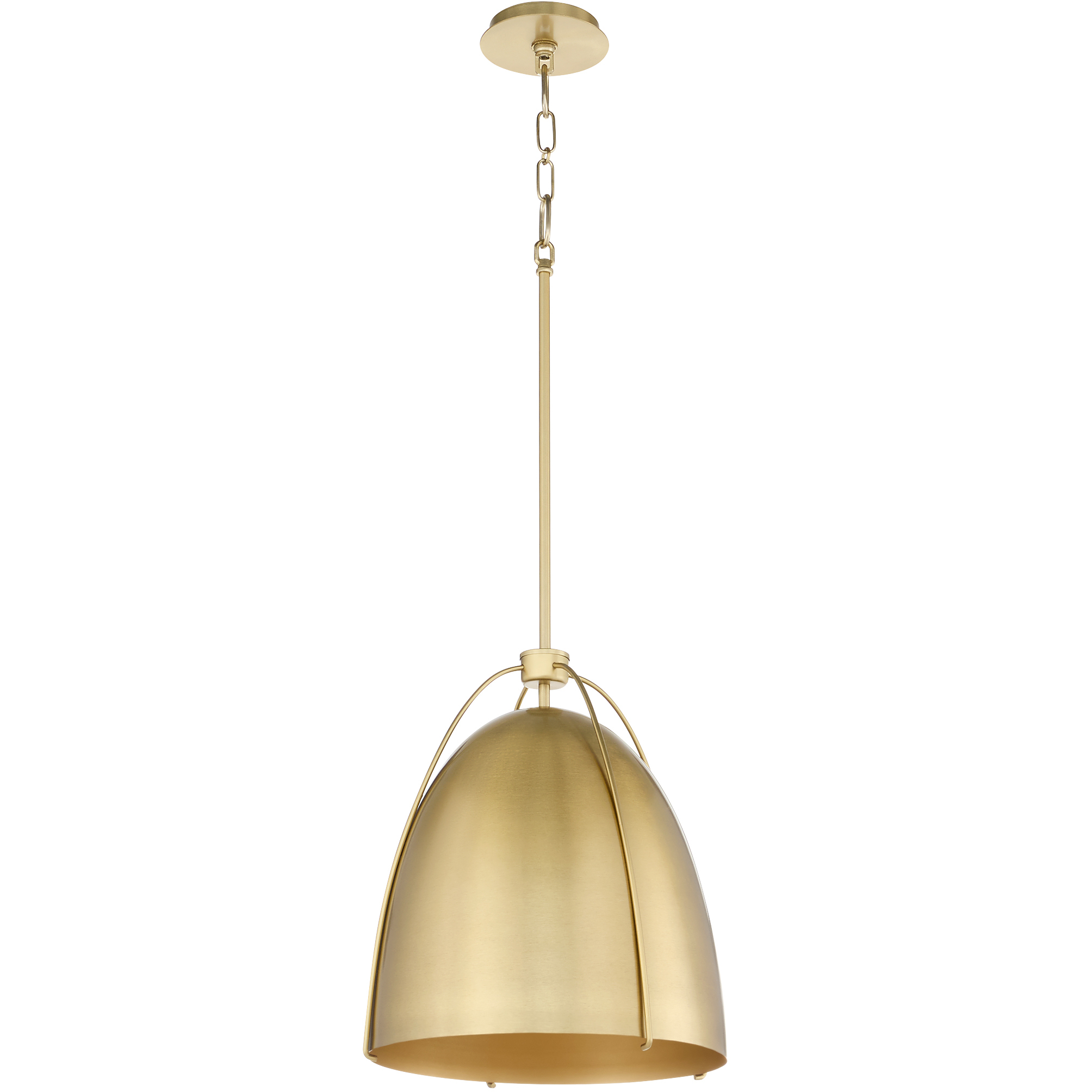 Quorum 860-3-80 Jamie 3 Light 18.25 inch Aged Brass Pendant Ceiling Light