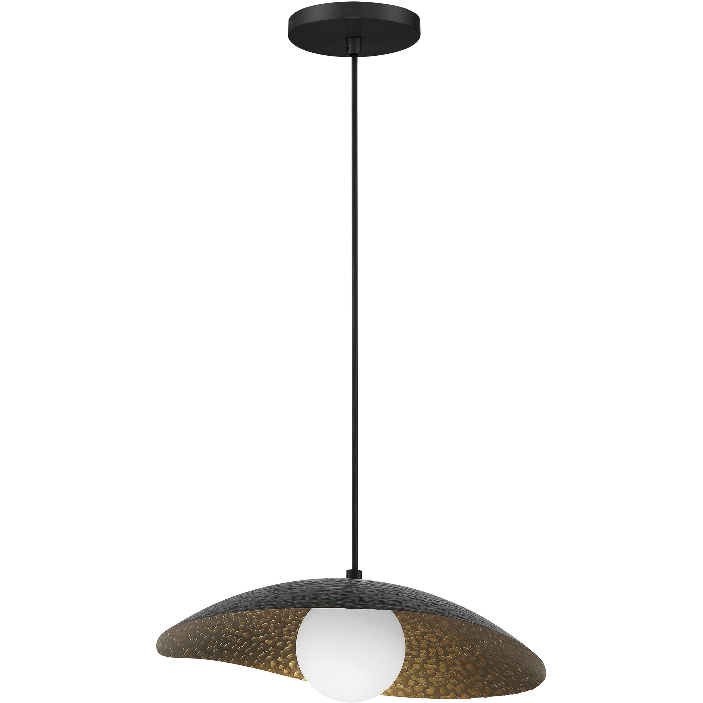 Access 63134LEDDLP-BWA/OPL Yates LED 14 inch Black and Antique Brushed ...