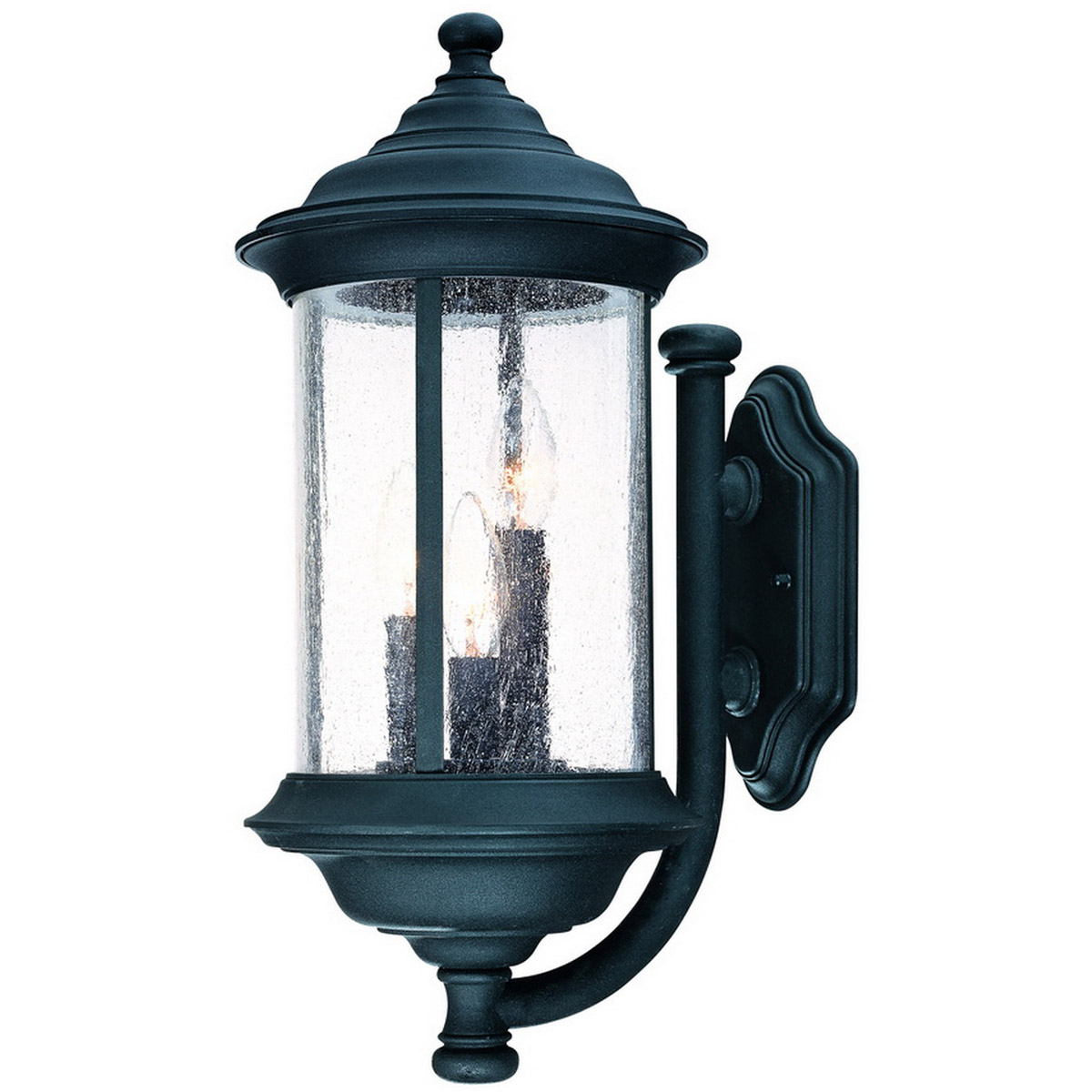 Dolan Designs Walnut Grove 3 Light Exterior Wall Lantern in Black 917-50