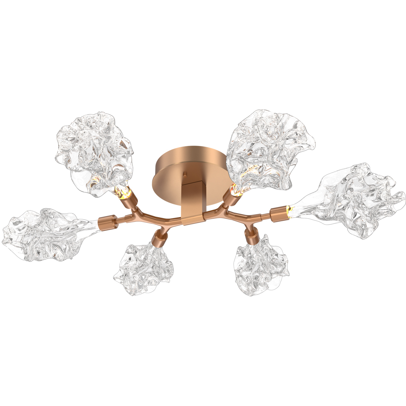 Blossom LED 32 inch Novel Brass Flush Mount Ceiling Light in 3000K LED