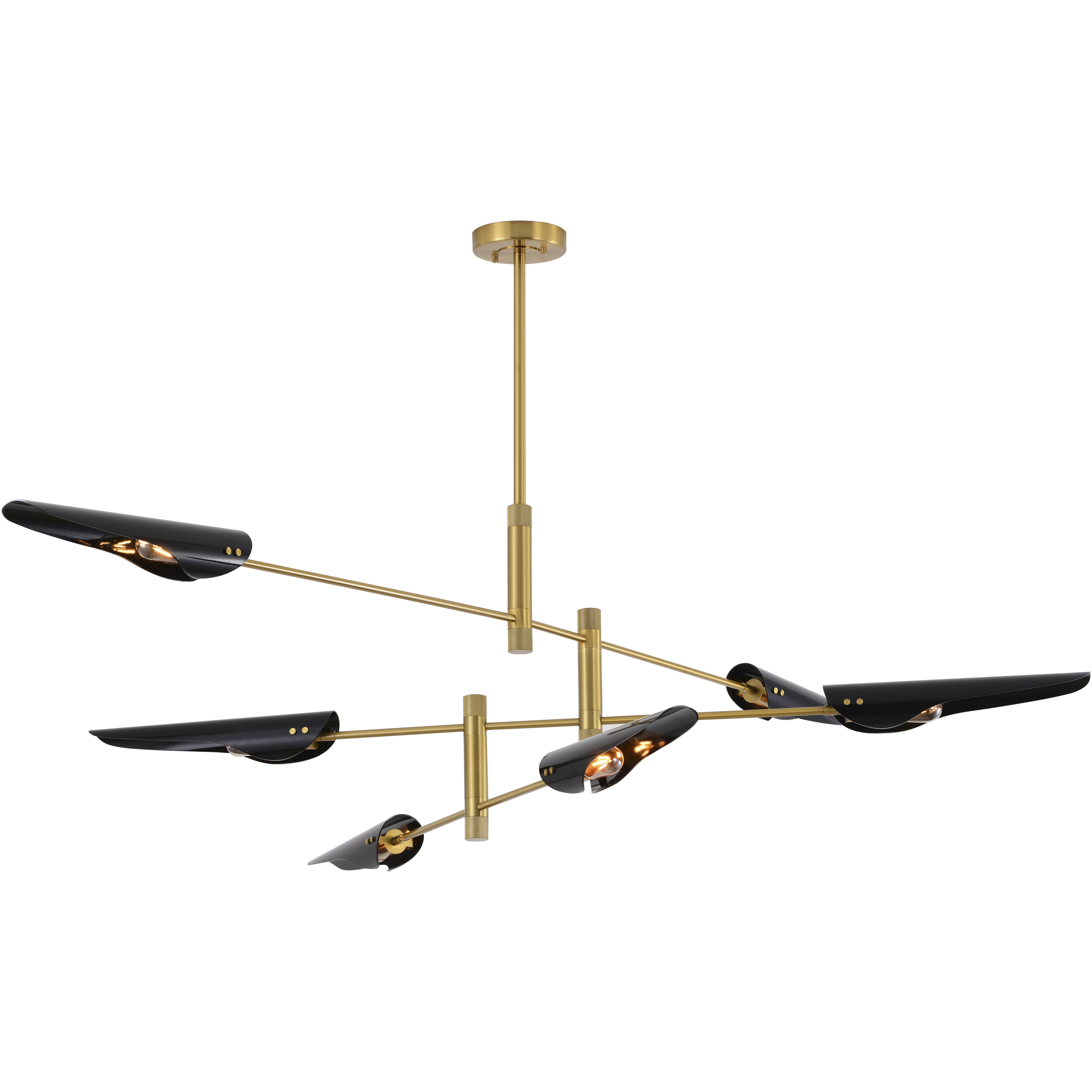 Bethel International DU86C82BR Canada 6 Light 42 inch Brass Chandelier ...