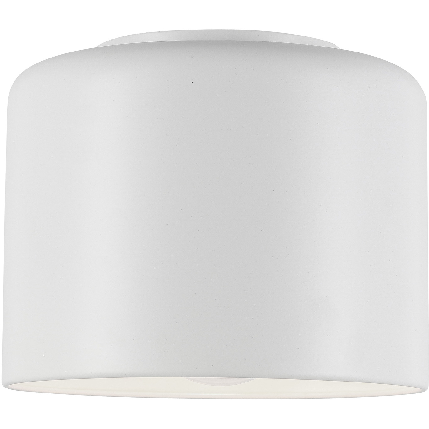Emilia 1 Light 8 inch Matte White Flush Mount Ceiling Light in Polished ...