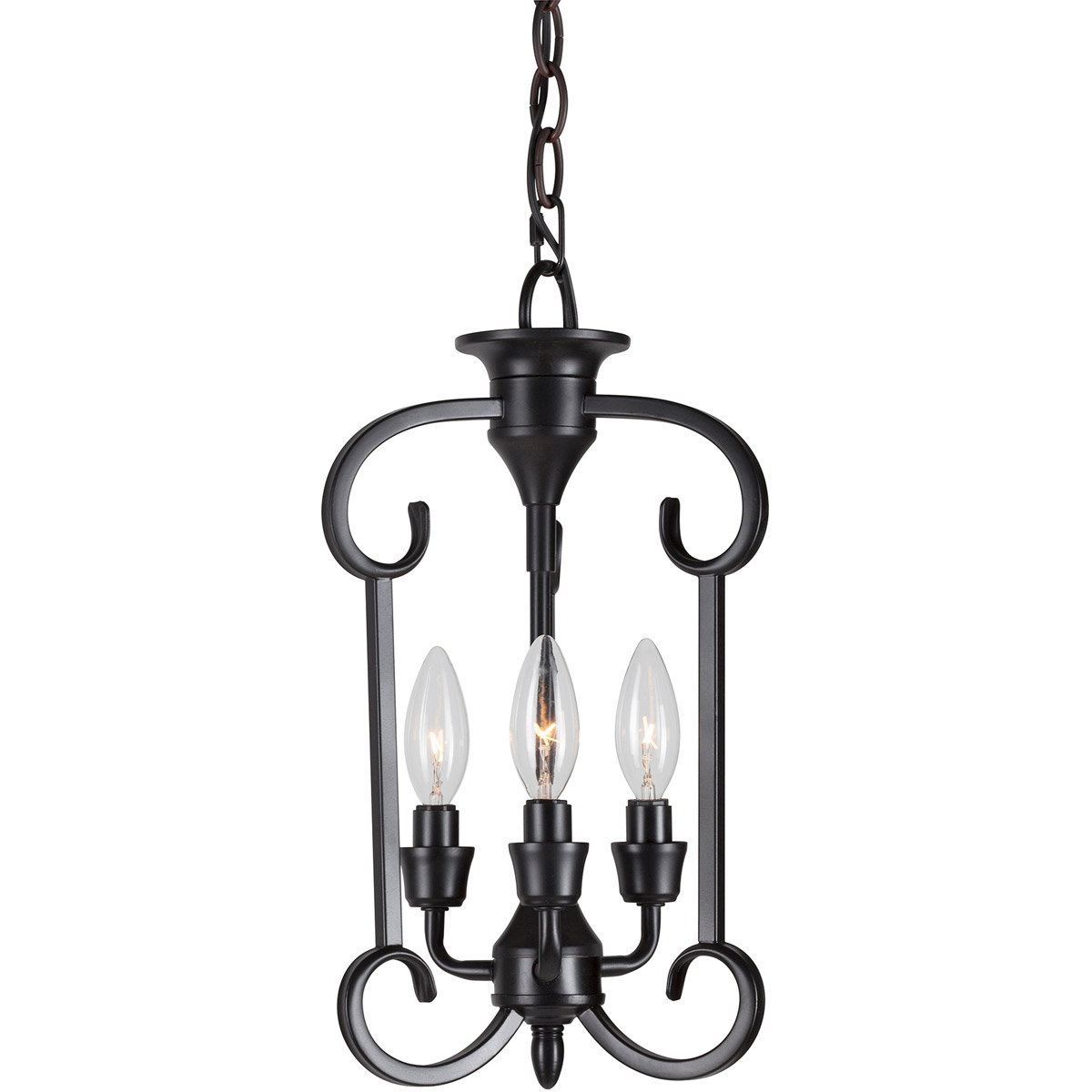 Forte Lighting 7000-03-04 Ione 3 Light 9 inch Black Pendant Ceiling Light