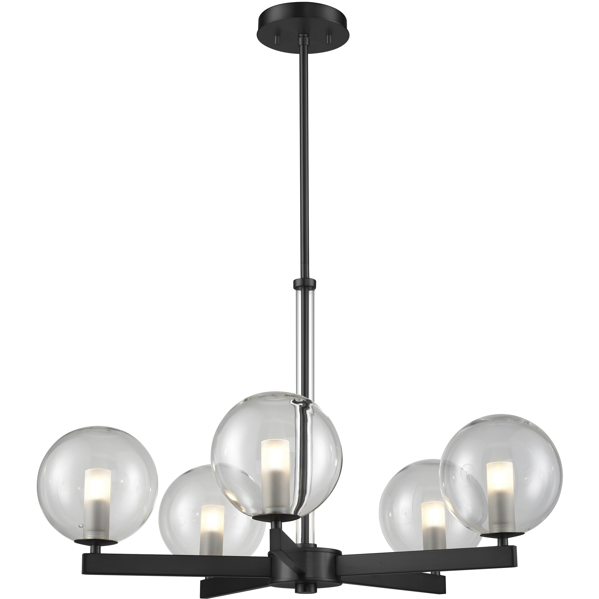 DVI DVP27025GR-CL Courcelette 5 Light Graphite Chandelier Ceiling Light ...