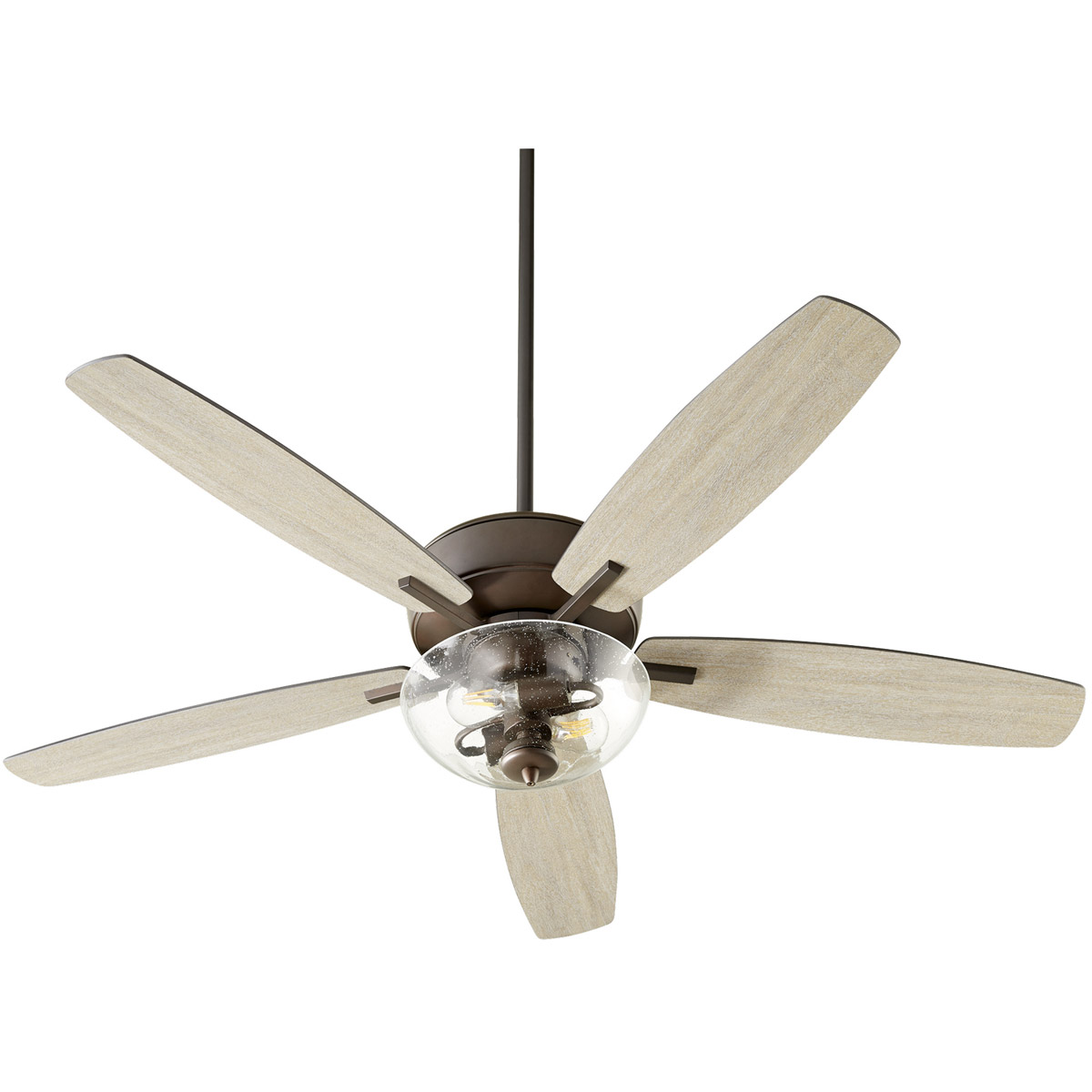 Quorum 7052-286 Breeze 52 inch Oiled Bronze with Oiled Bronze and ...