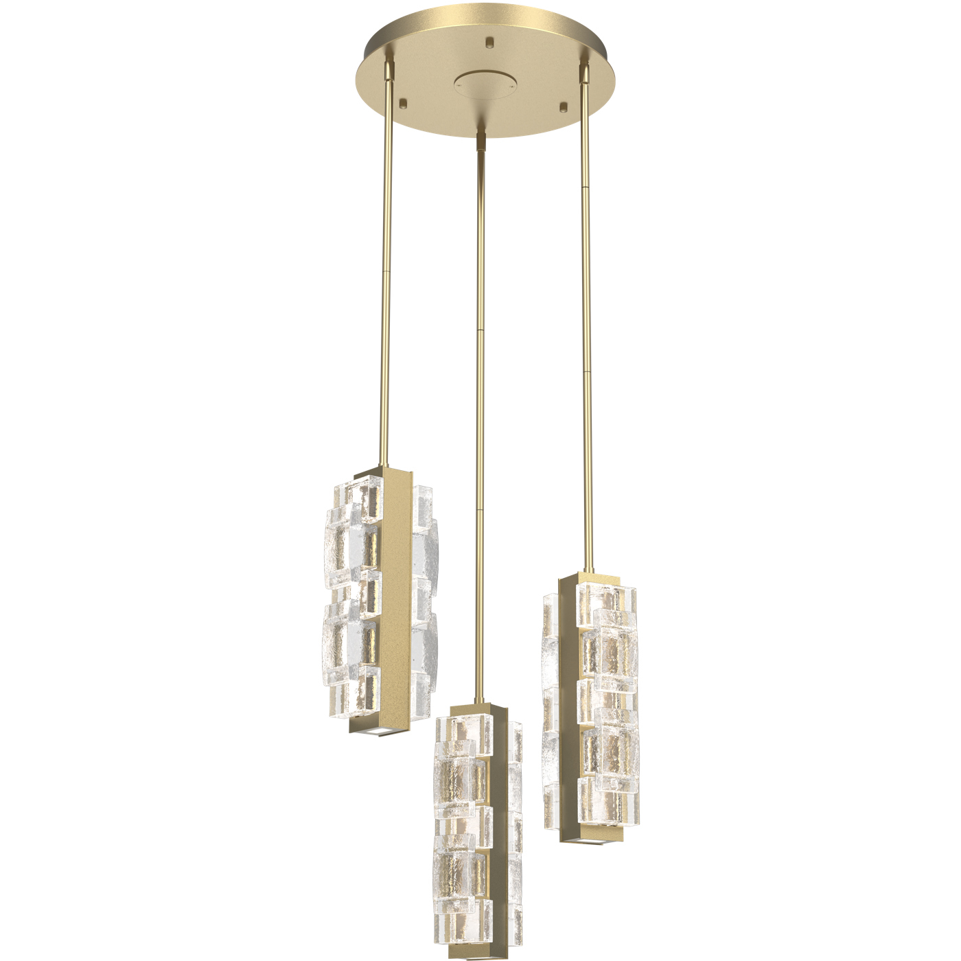 Tessera LED Gilded Brass Chandelier Ceiling Light, Multi-Port