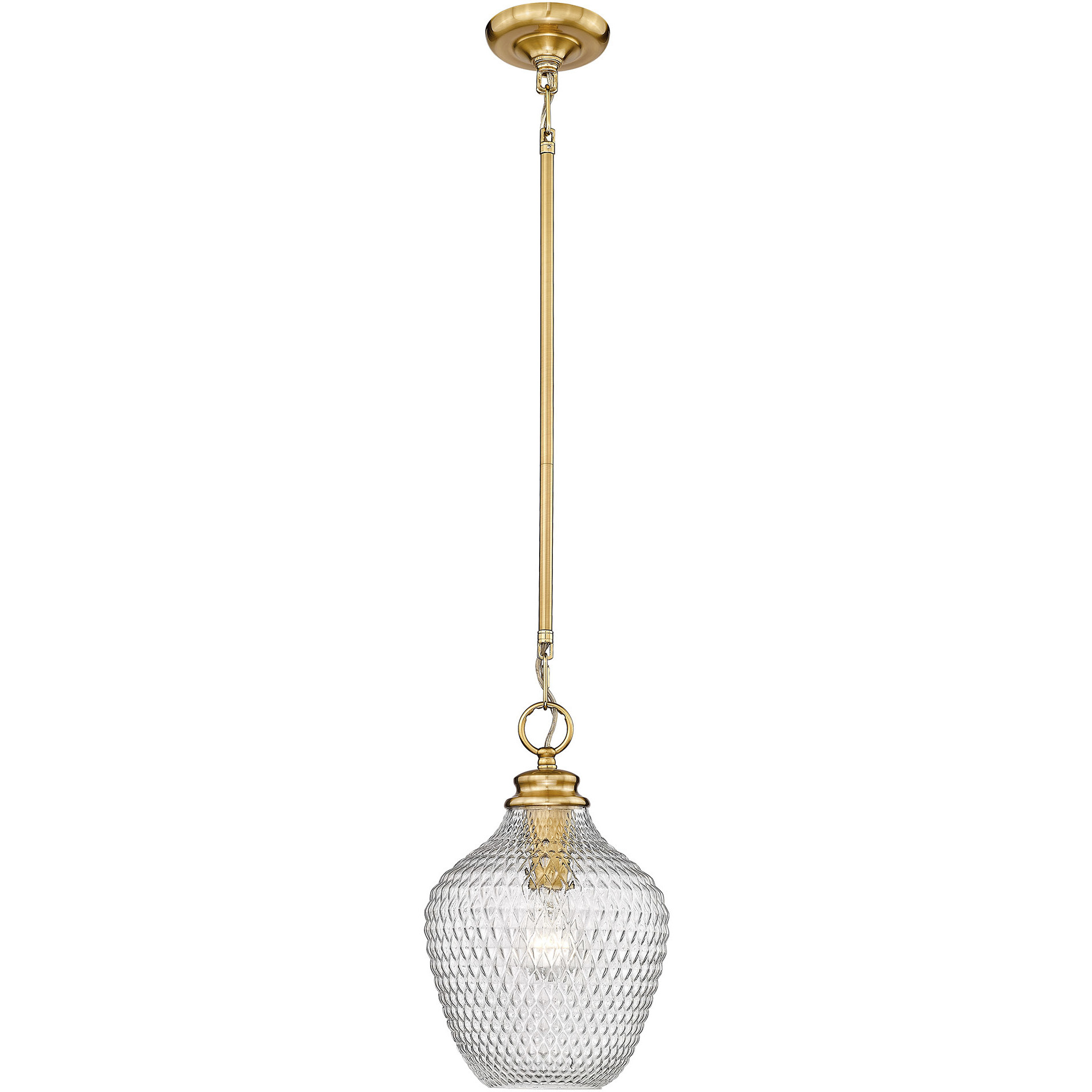 Golden Lighting 1088-M MBG-CLR Adeline 1 Light 9 inch Modern Brushed ...