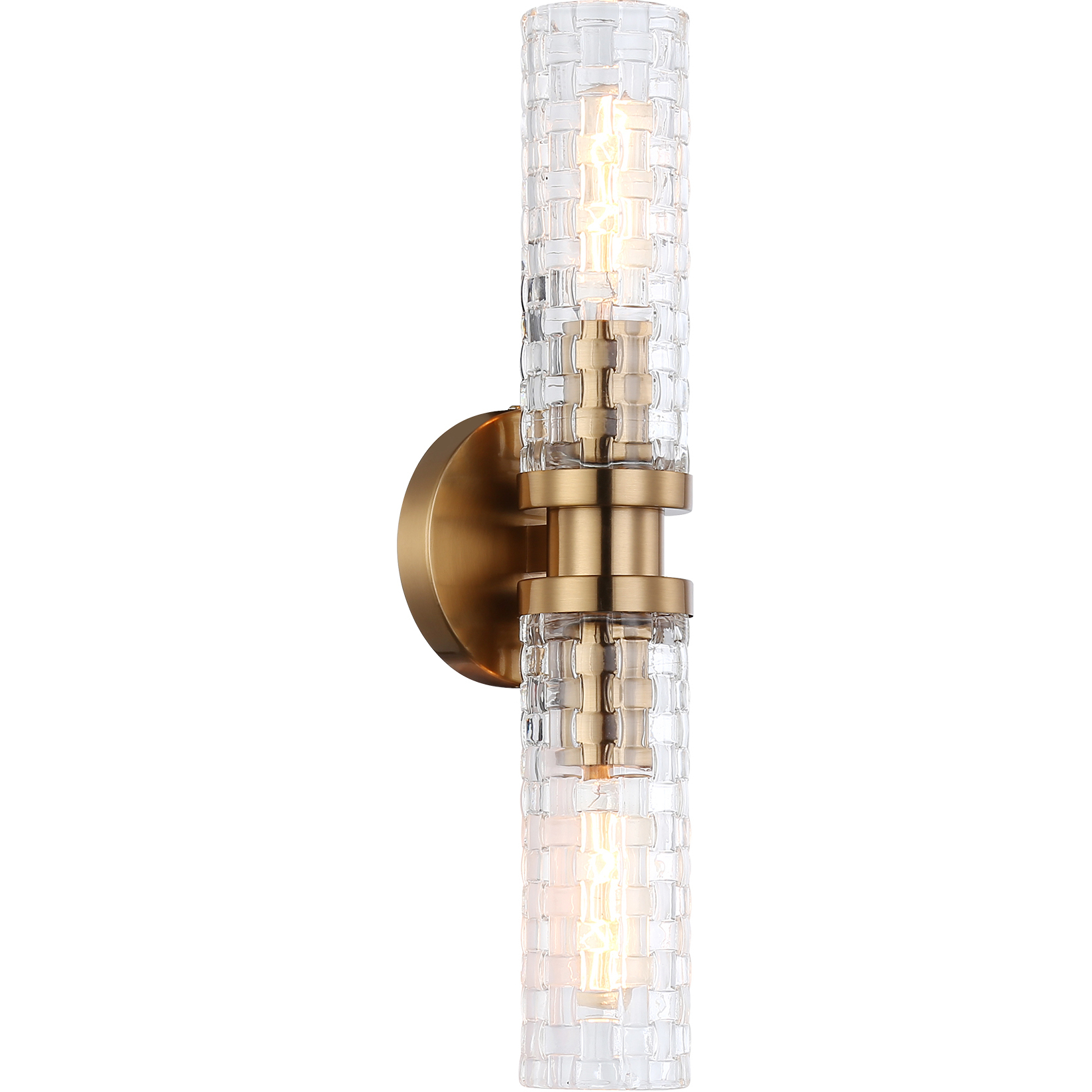 Matteo Lighting W32112AG Weaver Wall Sconce Wall Light in Aged Gold Brass
