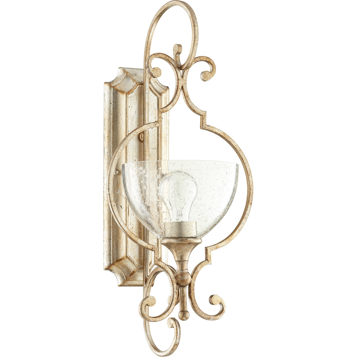 Quorum 5414-1-60 Ansley 1 Light 10 inch Aged Silver Leaf Wall Sconce ...
