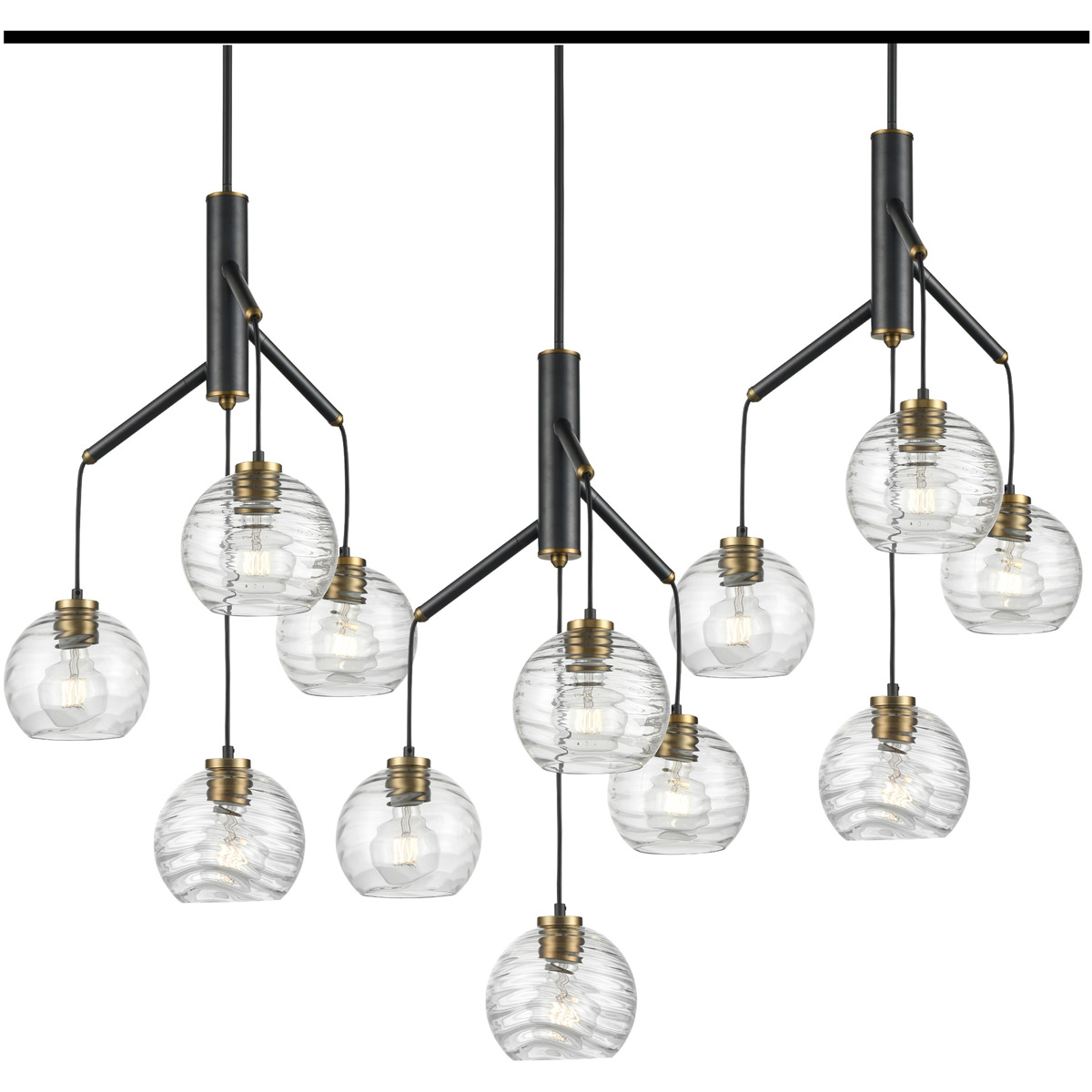 DVI DVP40457SN+GR-RPG Tropea 12 Light 52 inch Satin Nickel and Graphite ...