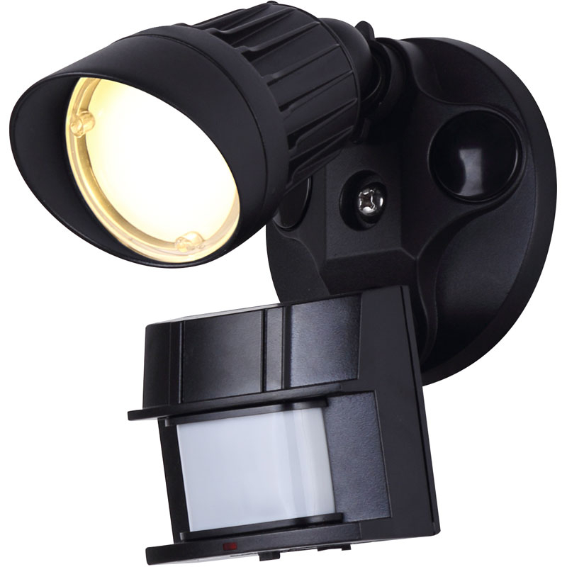 Canarm HO-01-01S-BK Security LED 7 inch Black Outdoor Wall Light