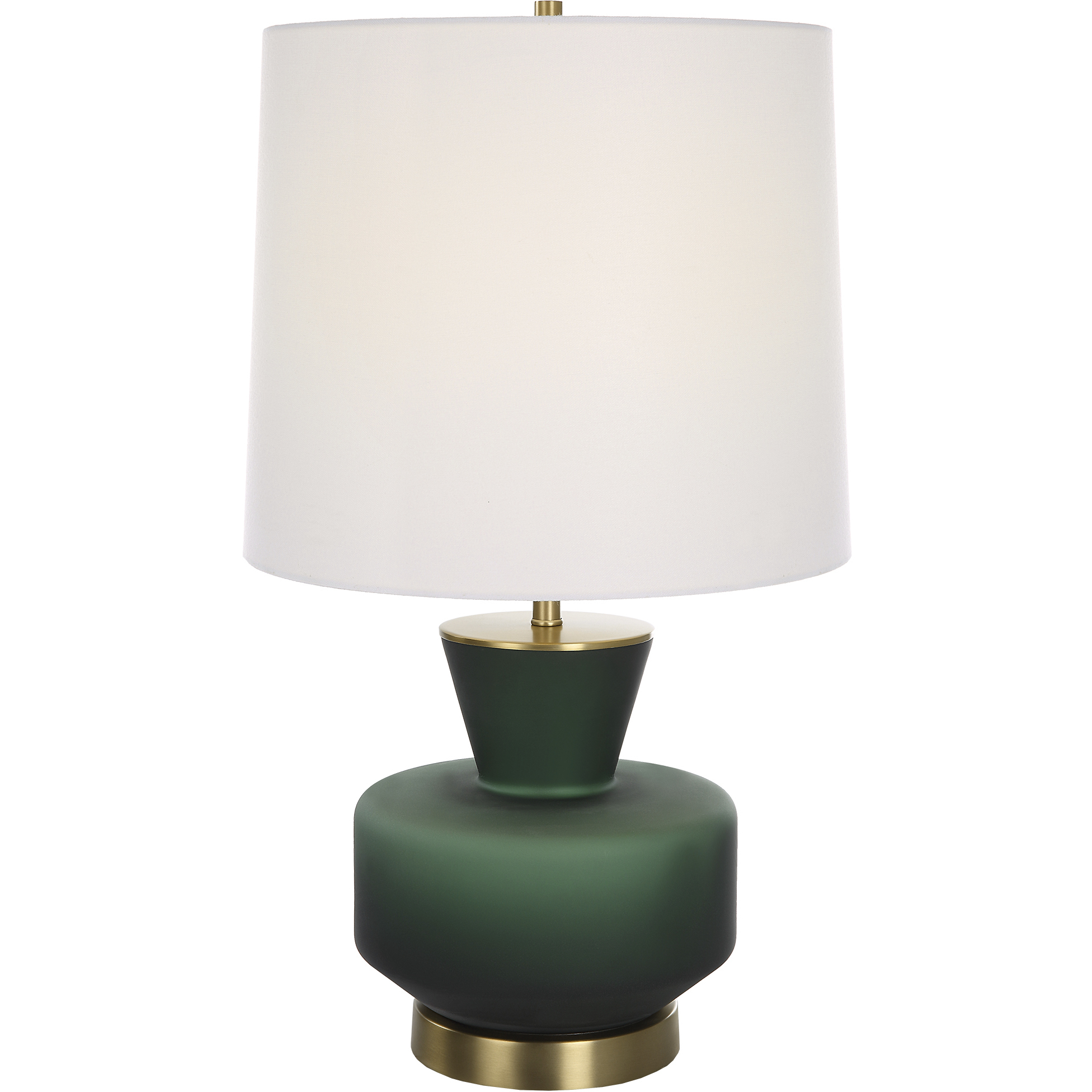 Trentino 28 inch 150 watt Emerald Green Glass and Antique Brass Table ...