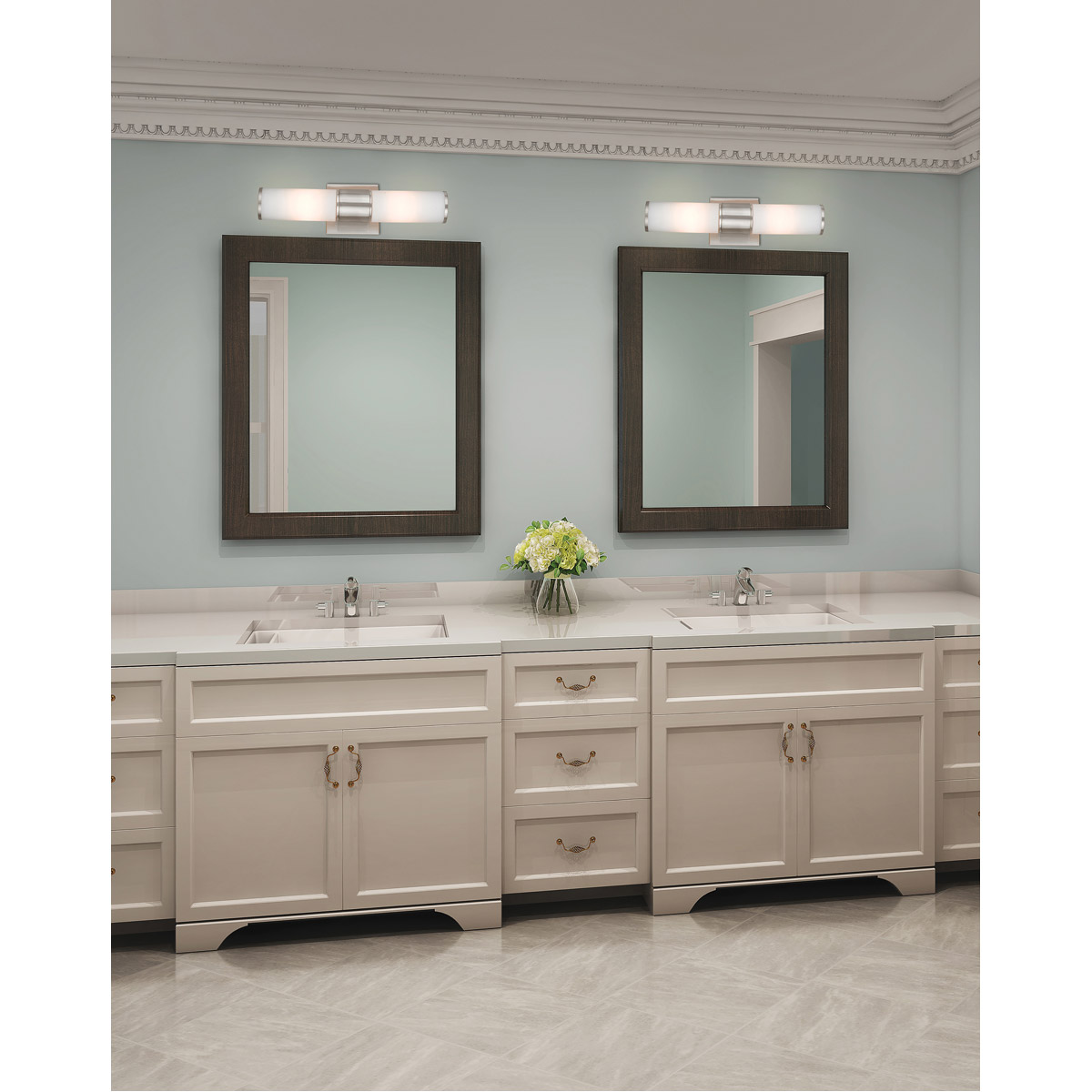 Livex 52122-91 Weston 2 Light 17 inch Brushed Nickel ADA ADA Wall ...