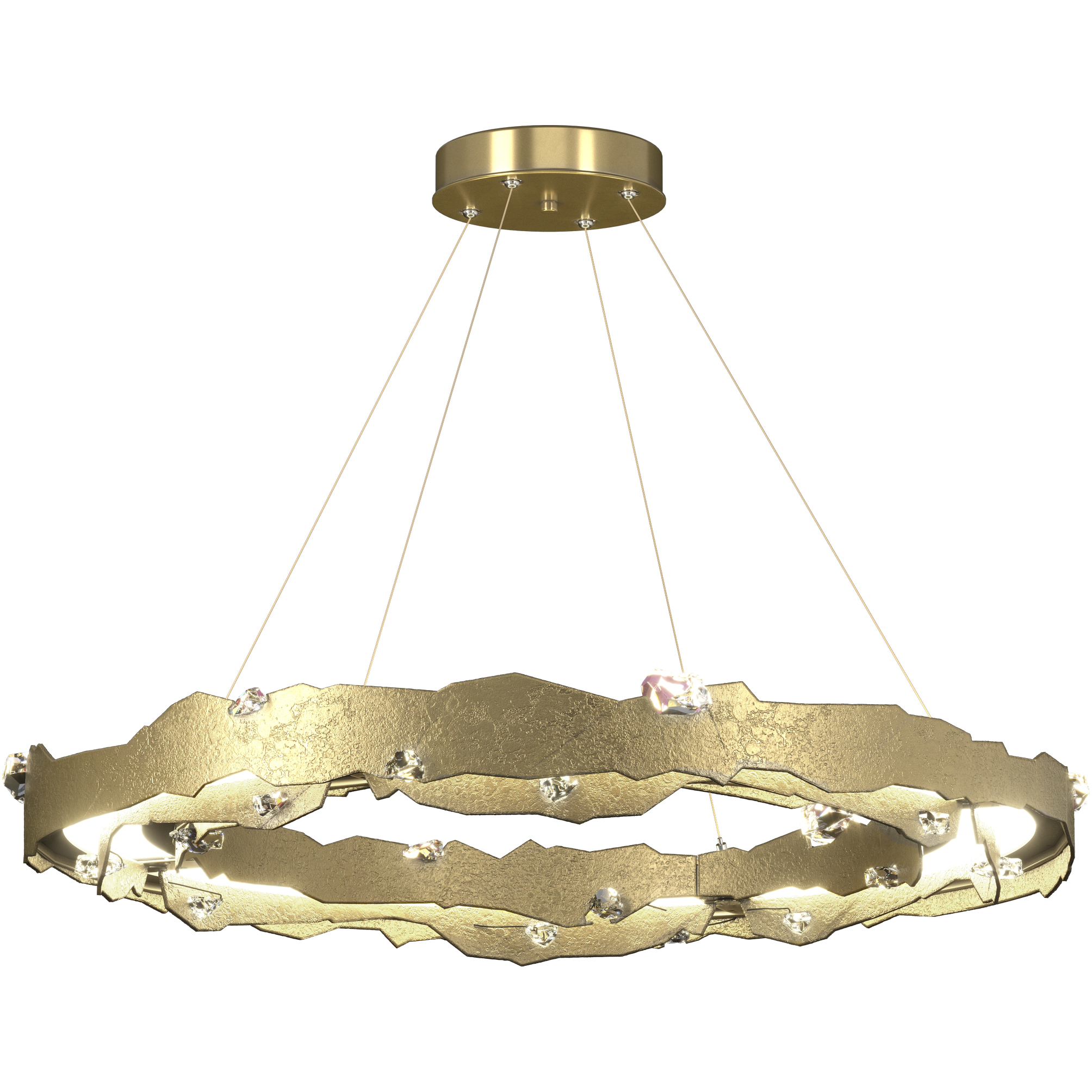 Hubbardton Forge 139861-1009 Trove LED 38.2 inch Modern Brass Circular ...