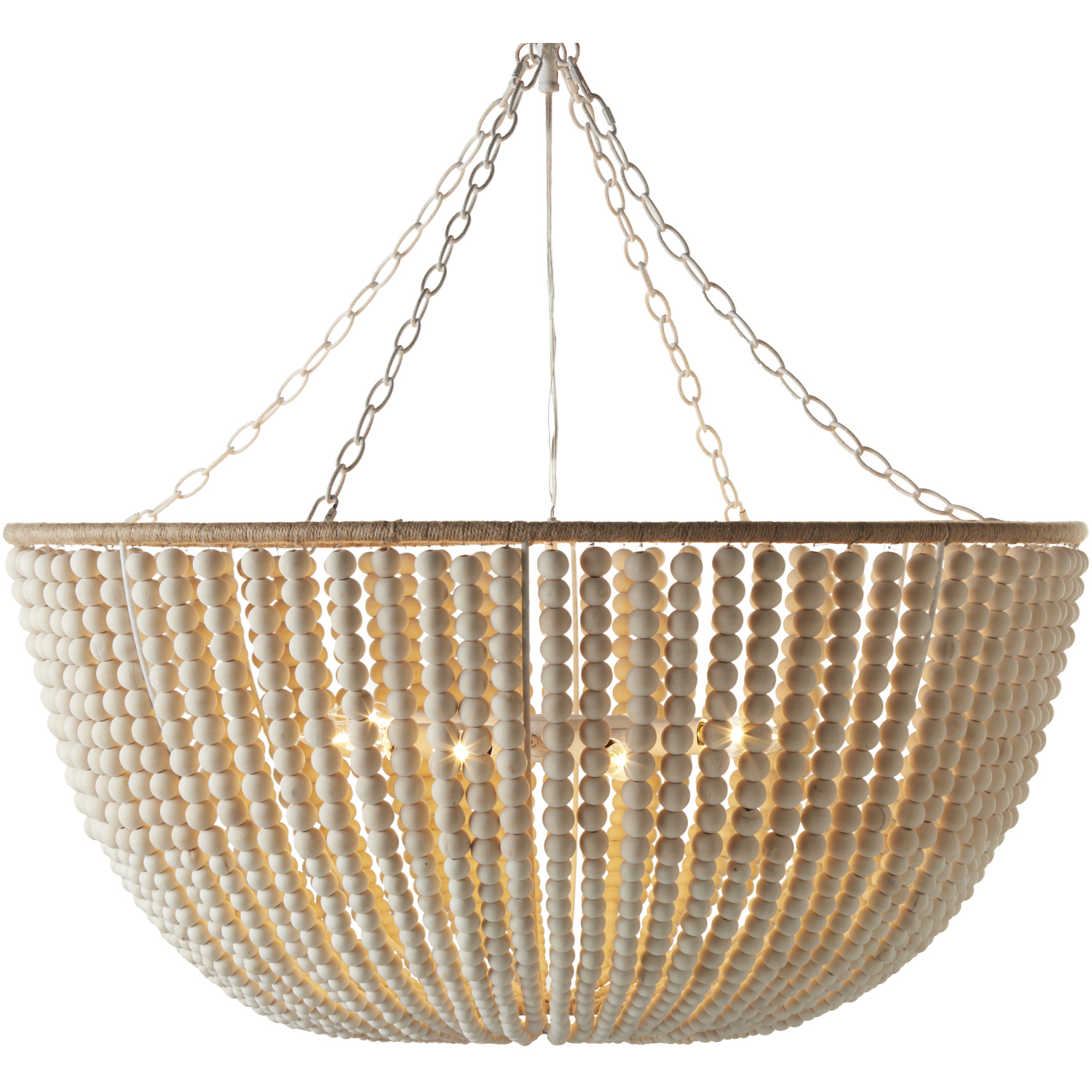 Surya BLM-002 Belem 8 Light 35 inch Cream Pendant Ceiling Light