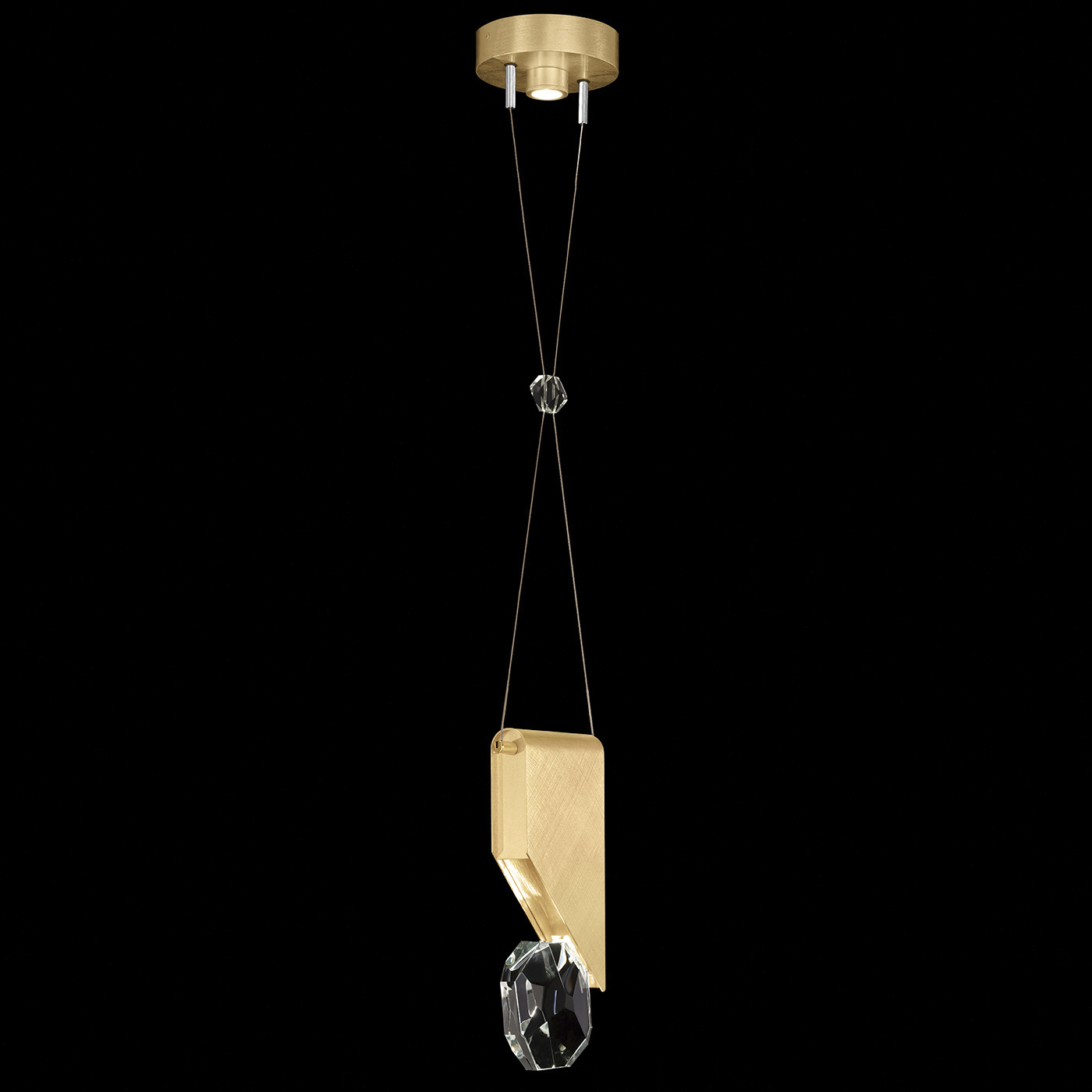 Aria 2 Light 7.25 inch Gold Pendant Ceiling Light