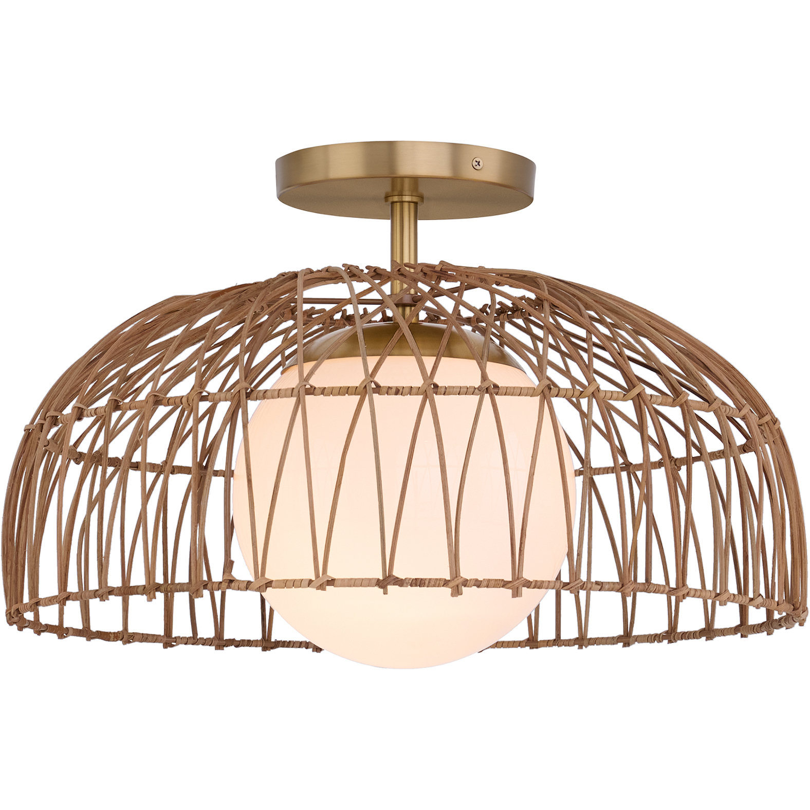 Meridian M7043NB Bohemian 1 Light 18 inch Natural Brass Convertible ...