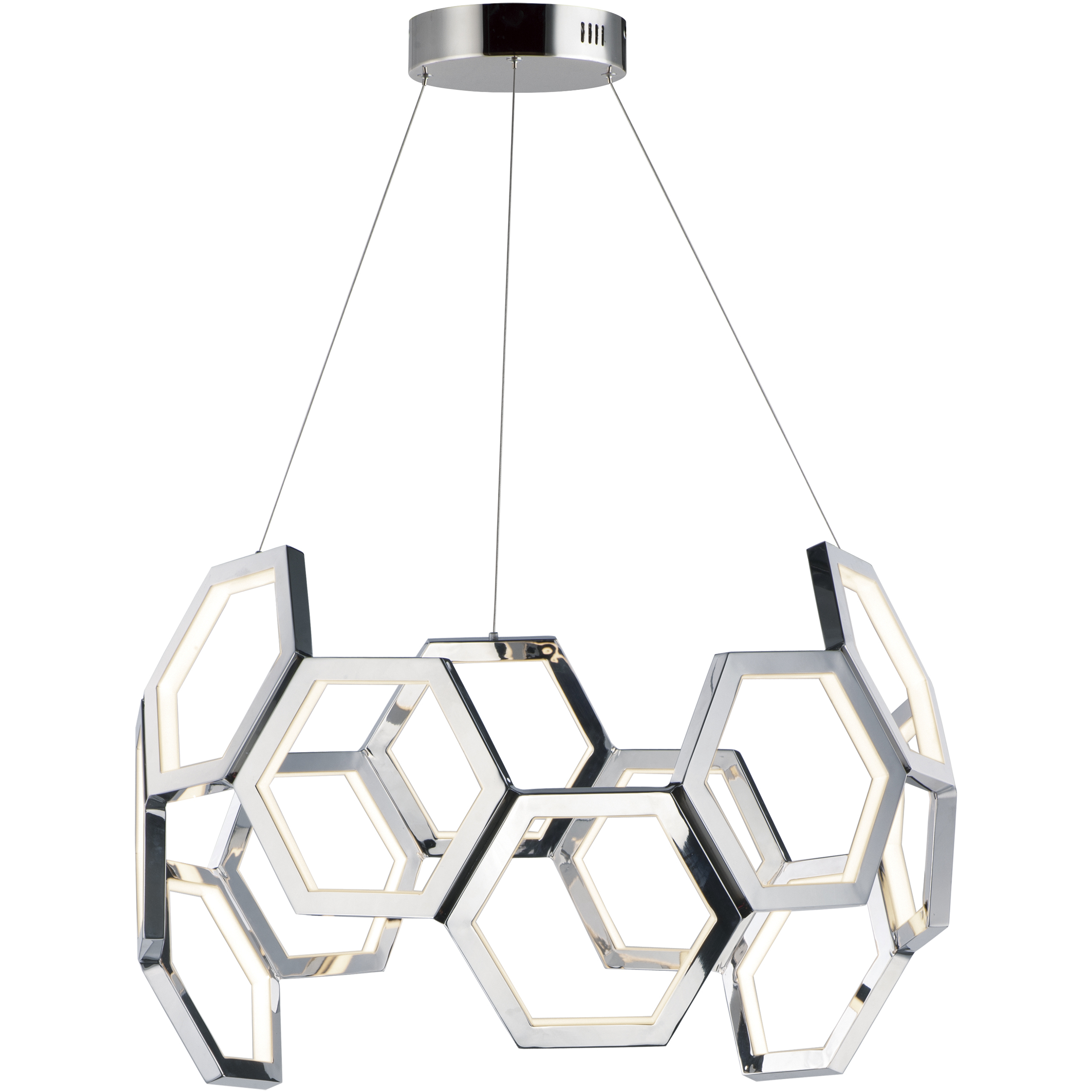 ET2 E24893-PC Polygon LED 30 inch Polished Chrome Single Pendant ...