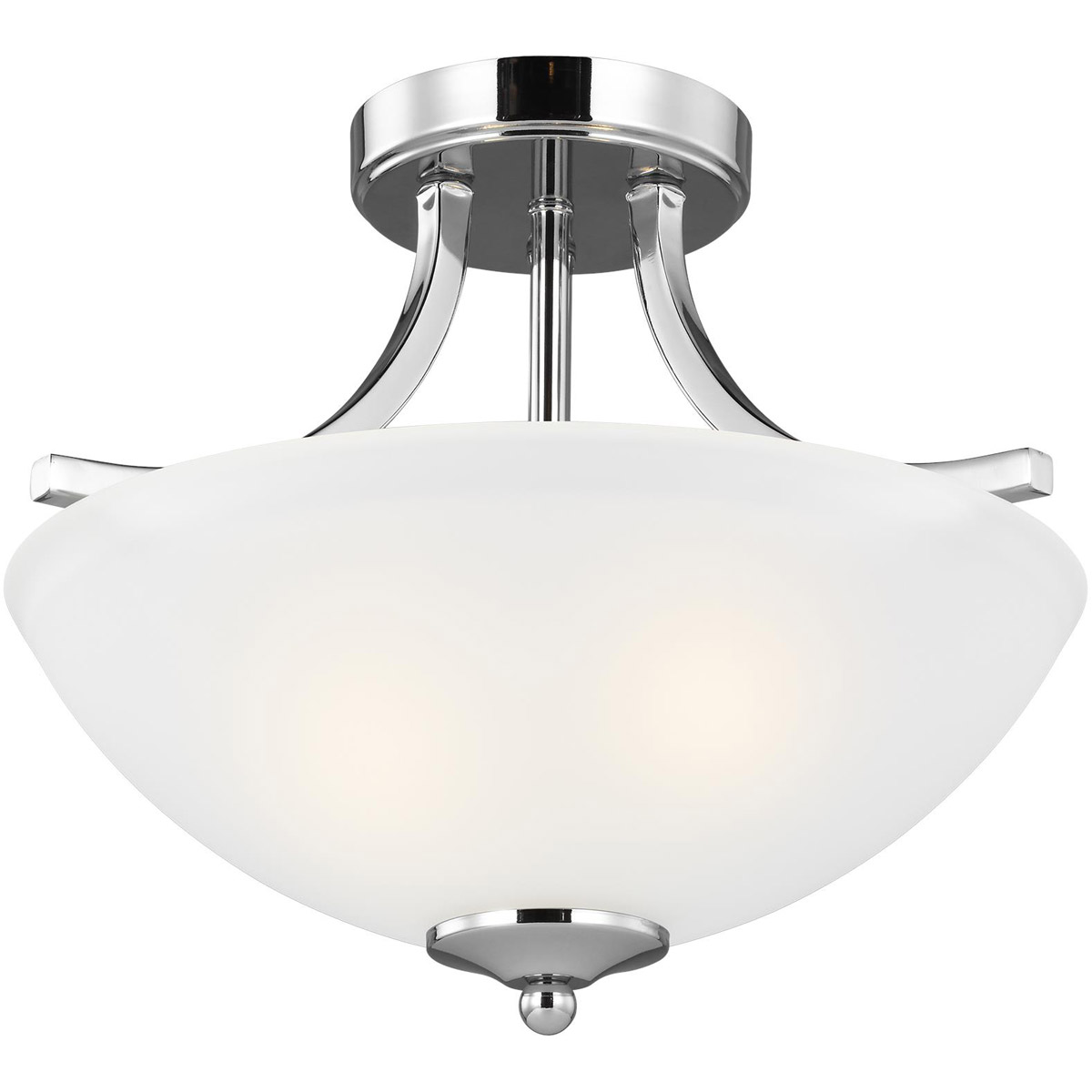 Geary LED 13.88 inch Chrome Convertible Pendant Semi-Flush Ceiling ...