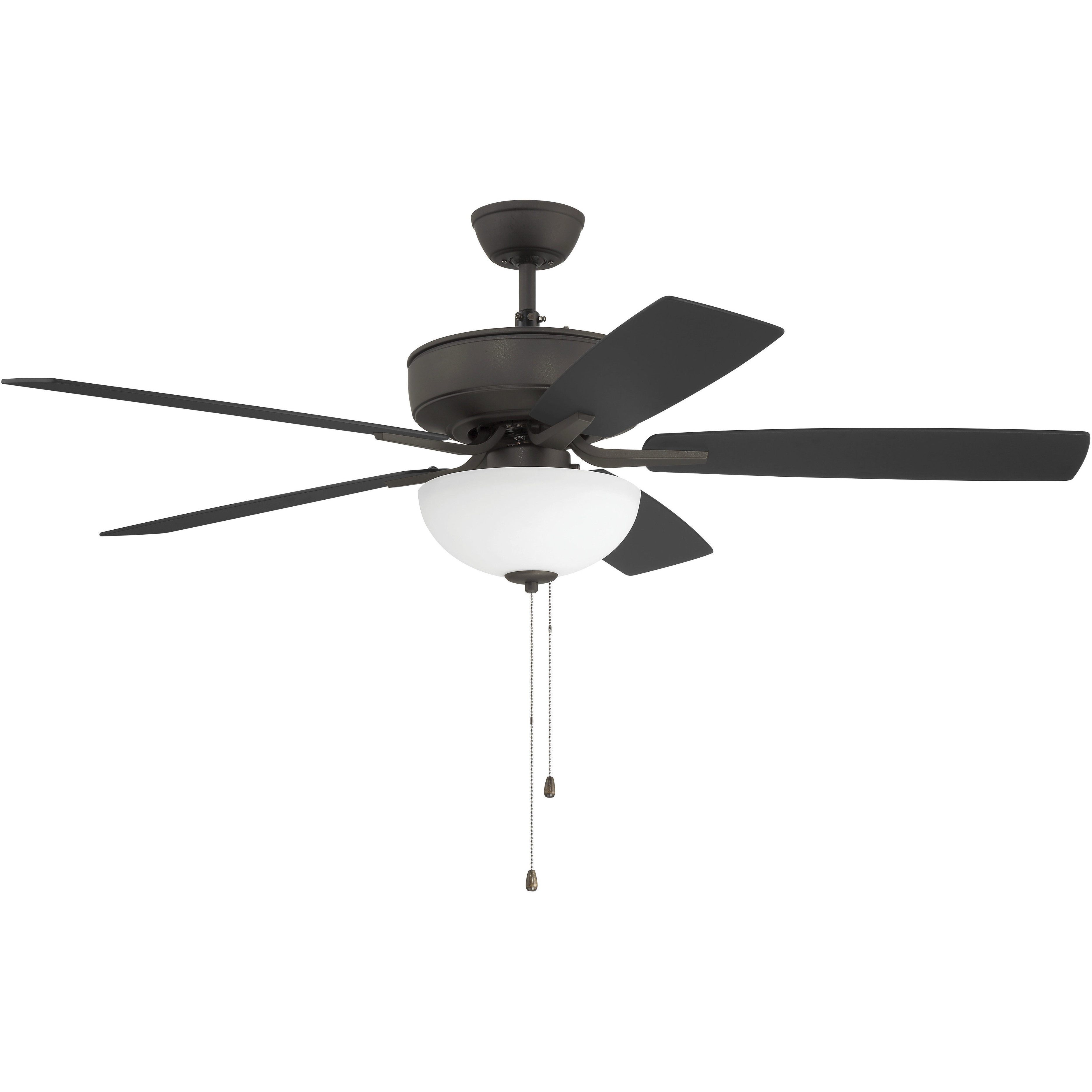 Craftmade P211ESP5-52FBGW Pro Plus 211 52 inch Espresso with Flat Black ...