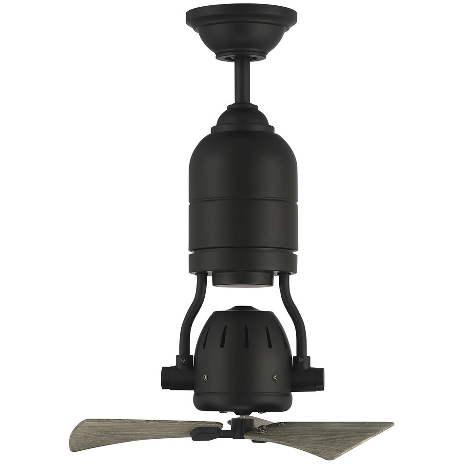 Craftmade BW318FB3 Bellows Uno 18 inch Flat Black with Grey Cedar ...