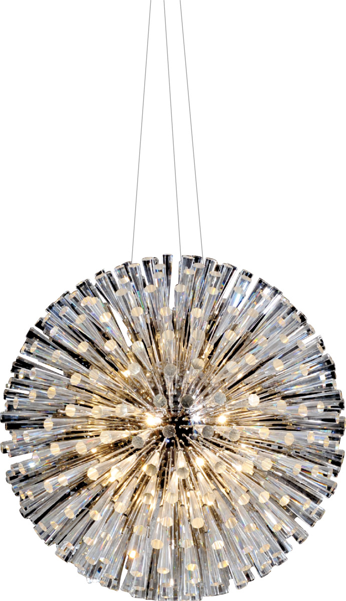Bethel International GA74 Canada LED 35 inch Chrome Chandelier Ceiling ...