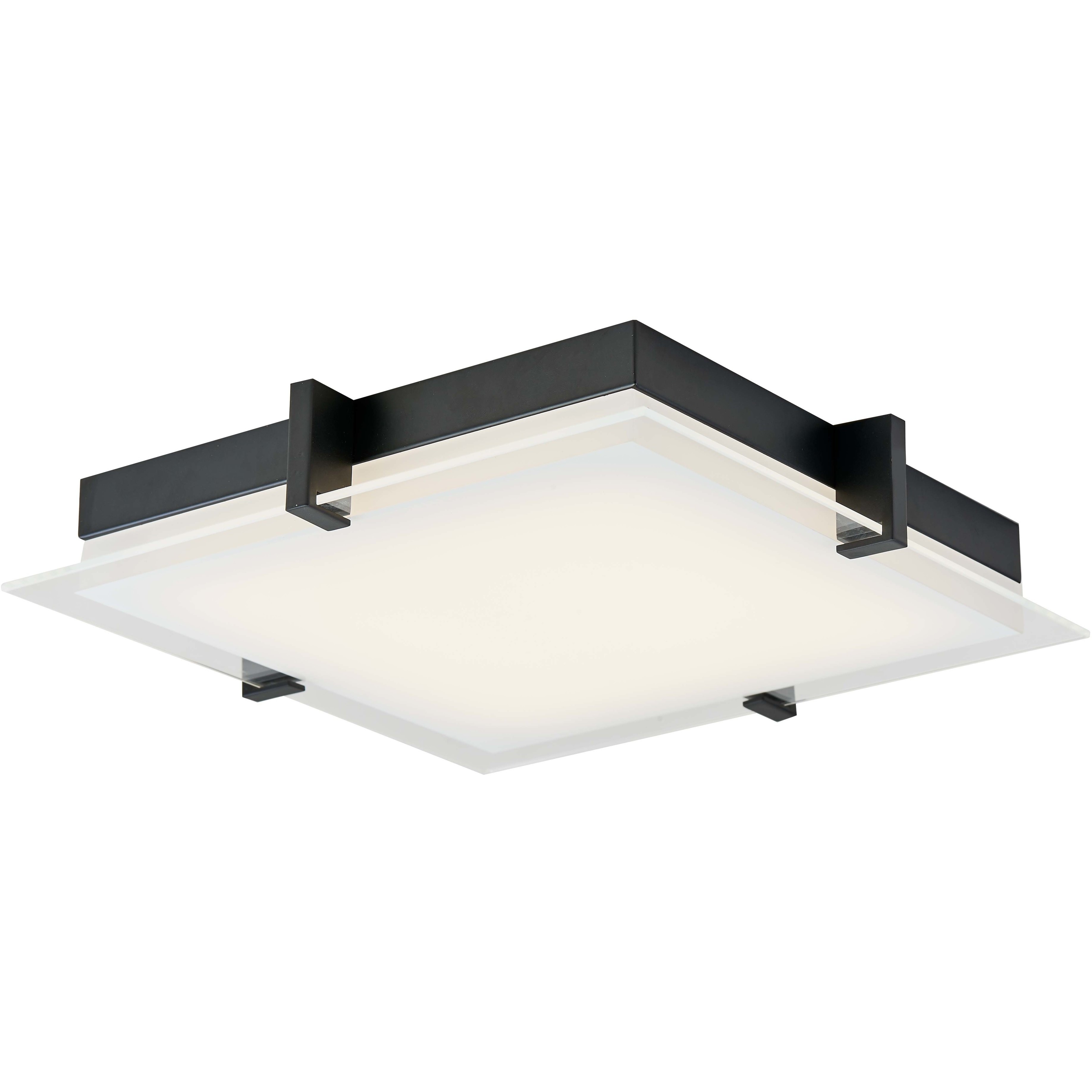 Abra Lighting 30013FM-BL-MATRIX Matrix LED 15.4 inch Black Flush Mount ...