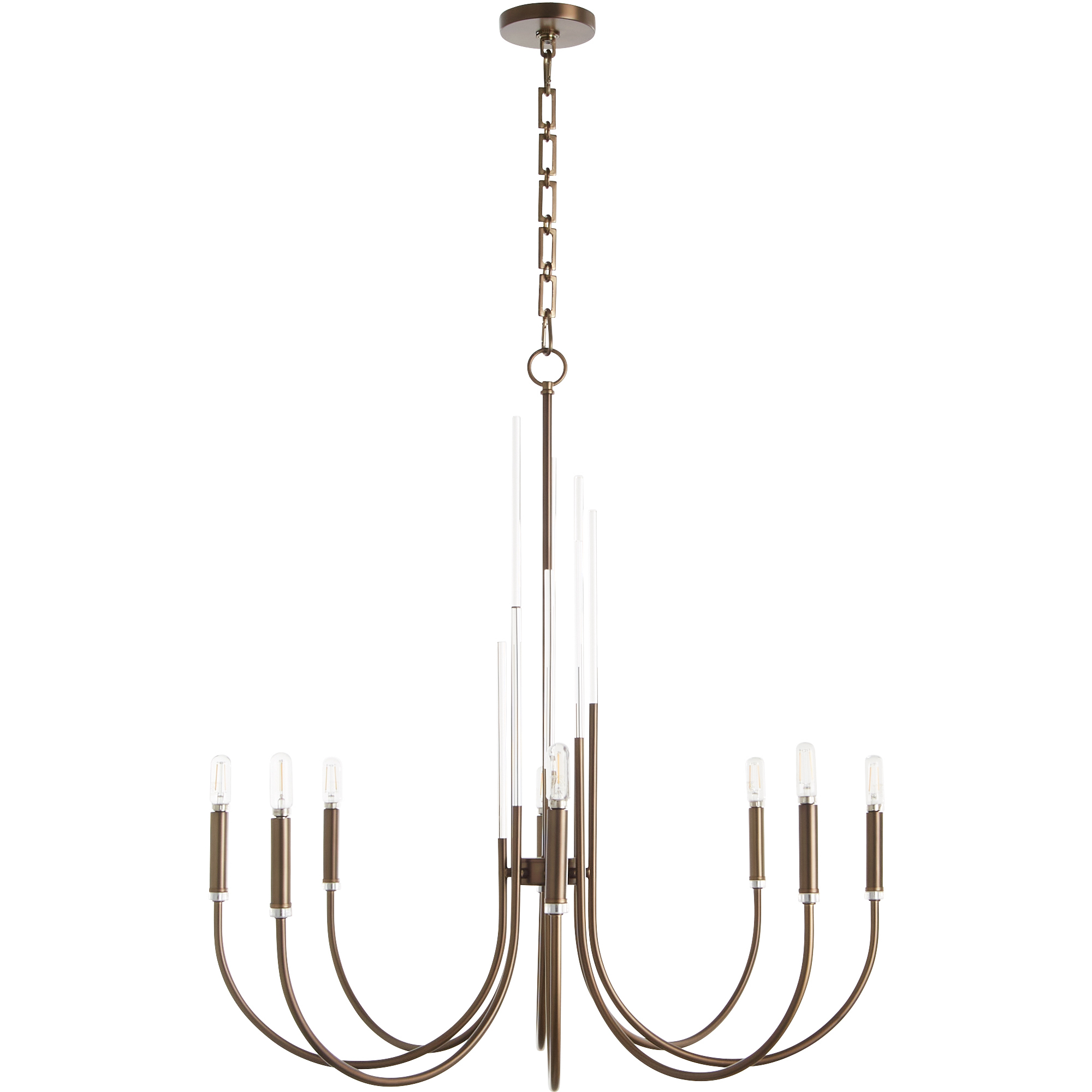 Quorum 6223-8-81 Summit 8 Light 32 inch Dark Brass Chandelier Ceiling Light