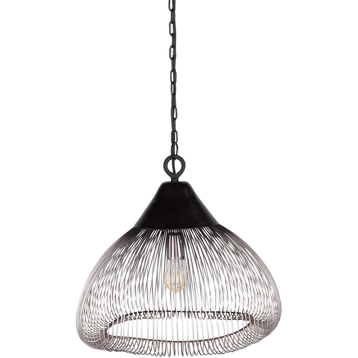 Surya EAM-001 Emes 1 Light 18 inch Black Pendant Ceiling Light