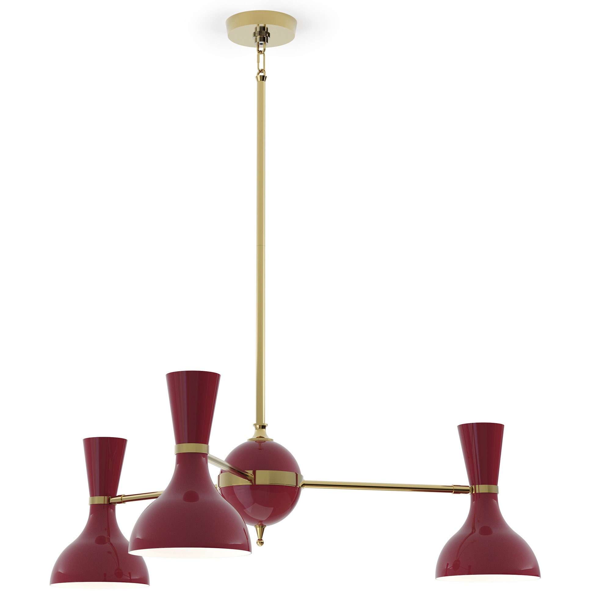 Robert Abbey OX03OX Clare 3 Light 27.75 inch Modern Brass Chandelier ...