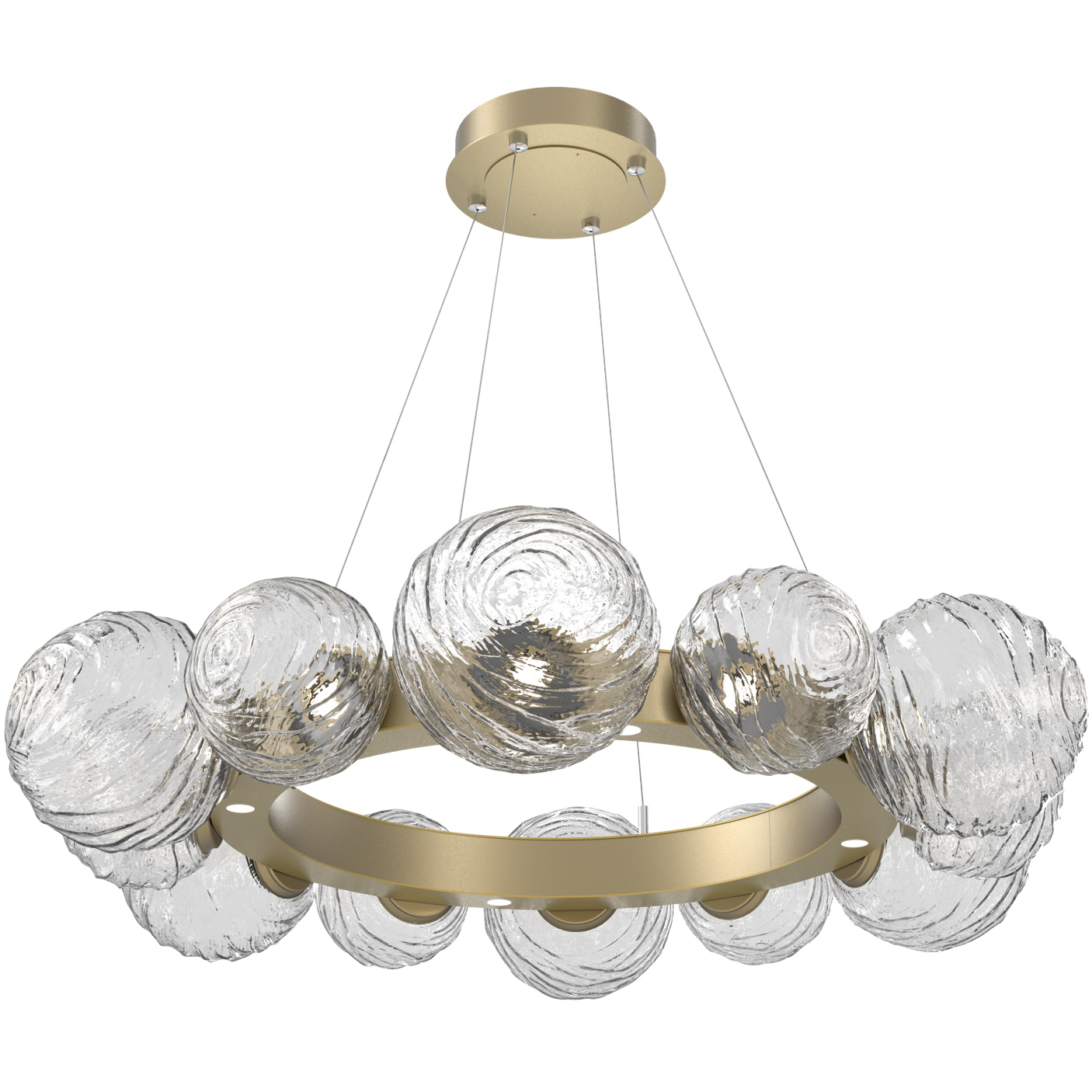 Hammerton Studio CHB0092-39-GB-C-CA1-L1 Gaia LED 39 inch Gilded Brass ...