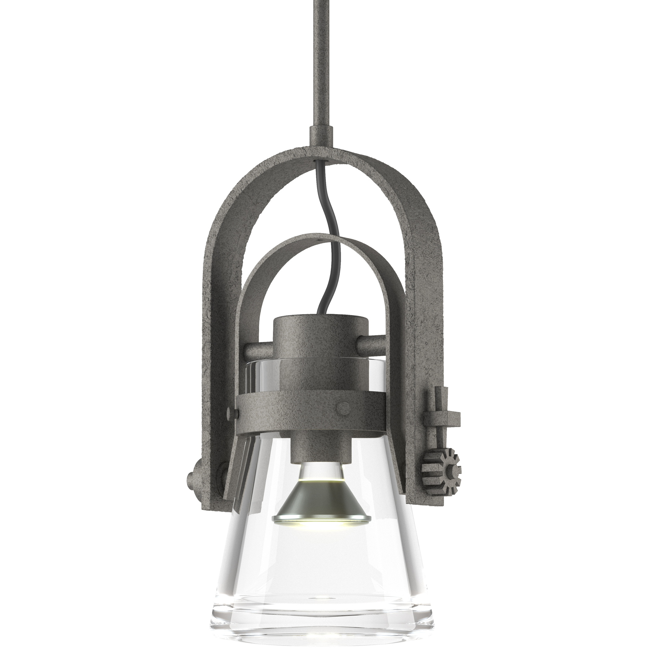 Hubbardton Forge 187200-1155 Erlenmeyer 1 Light 8.1 inch Natural Iron ...