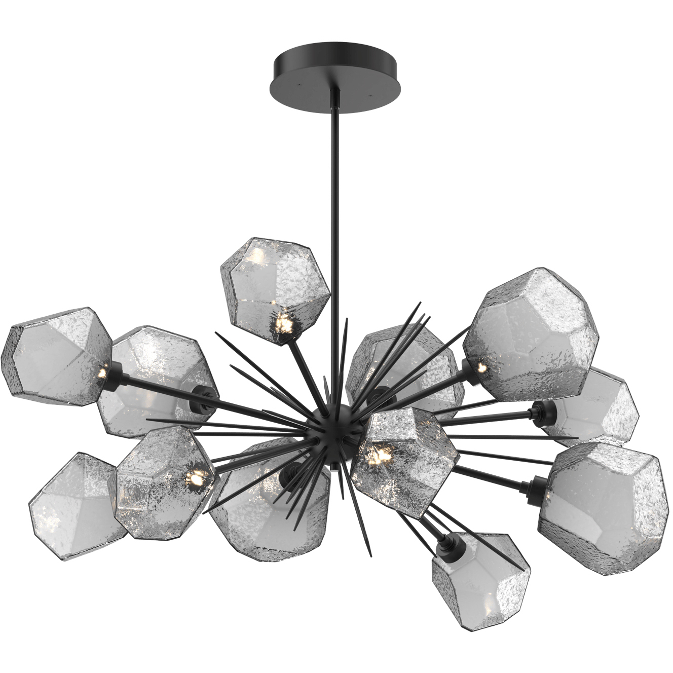 Gem LED 48.3 inch Matte Black Linear Pendant Ceiling Light in 3000K LED ...