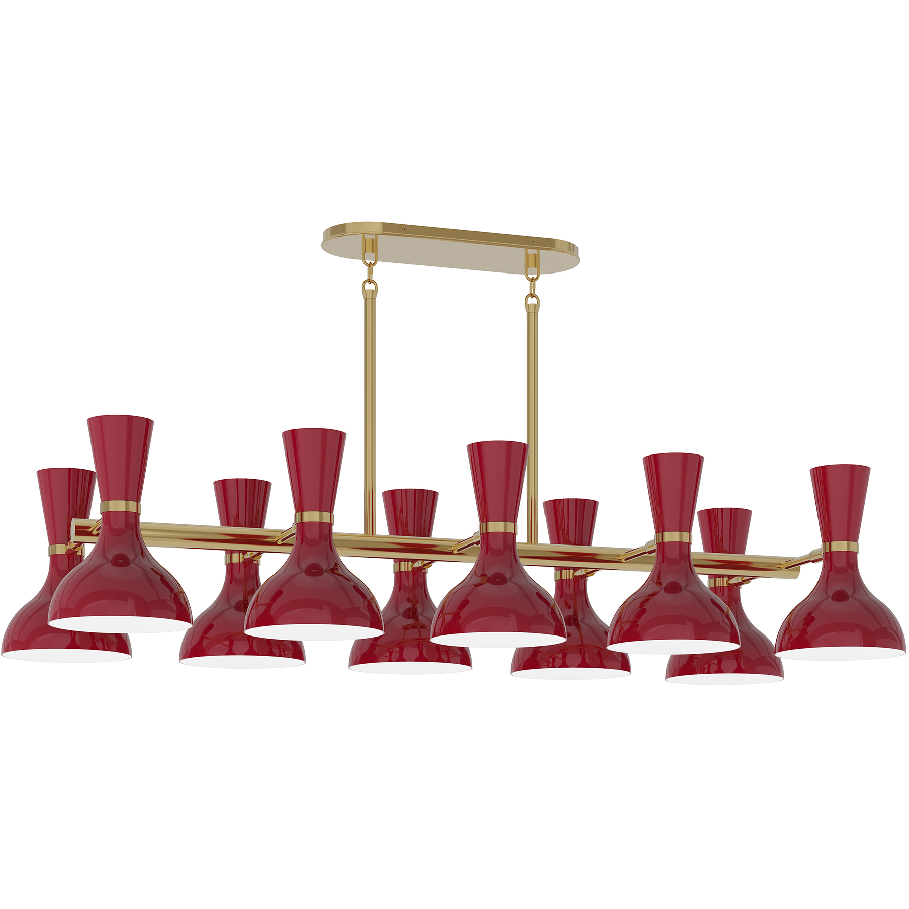 Robert Abbey OX20OX Clare 10 Light 45.75 inch Modern Brass Chandelier ...
