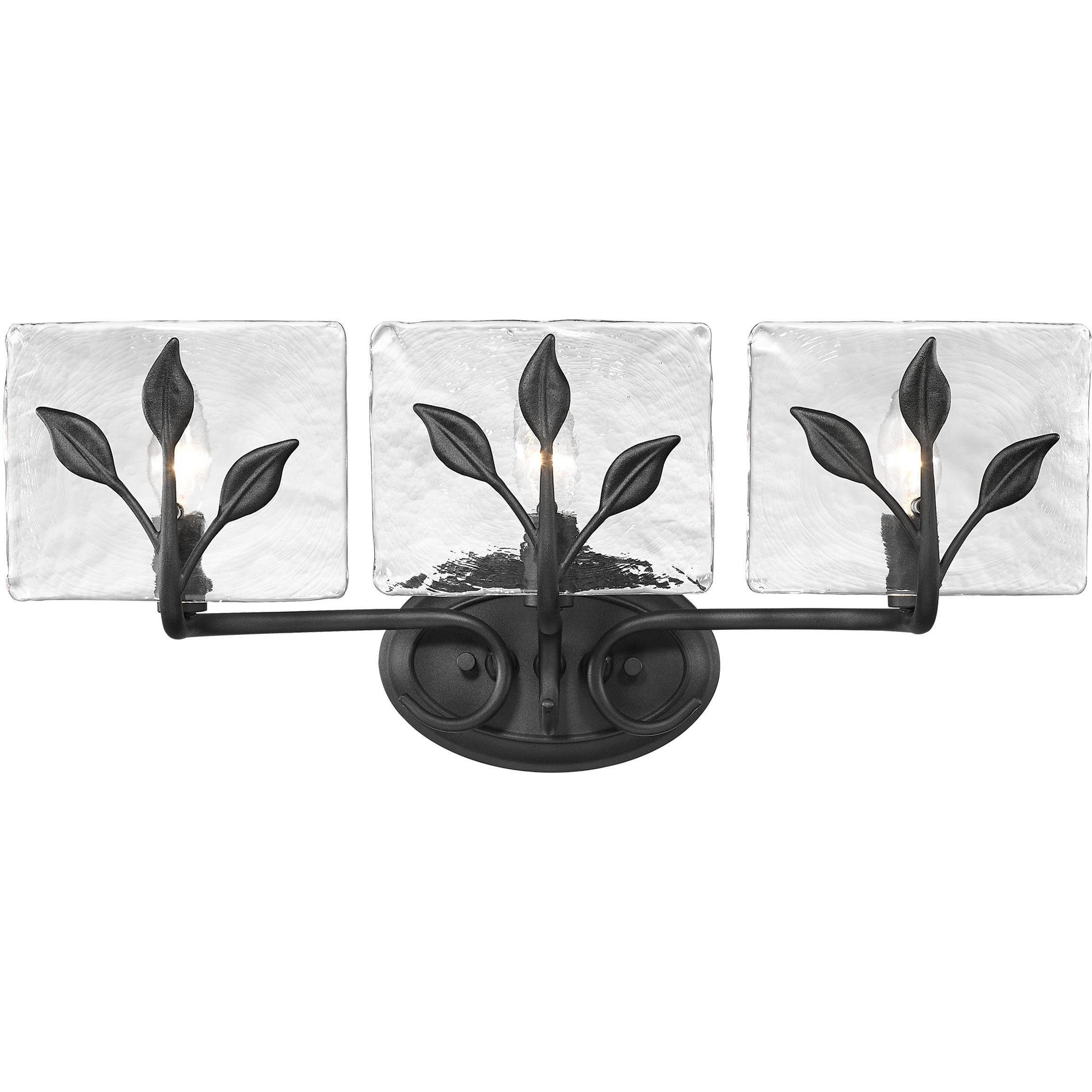 Calla 3 Light 21.75 inch Natural Black Vanity Light Wall Light