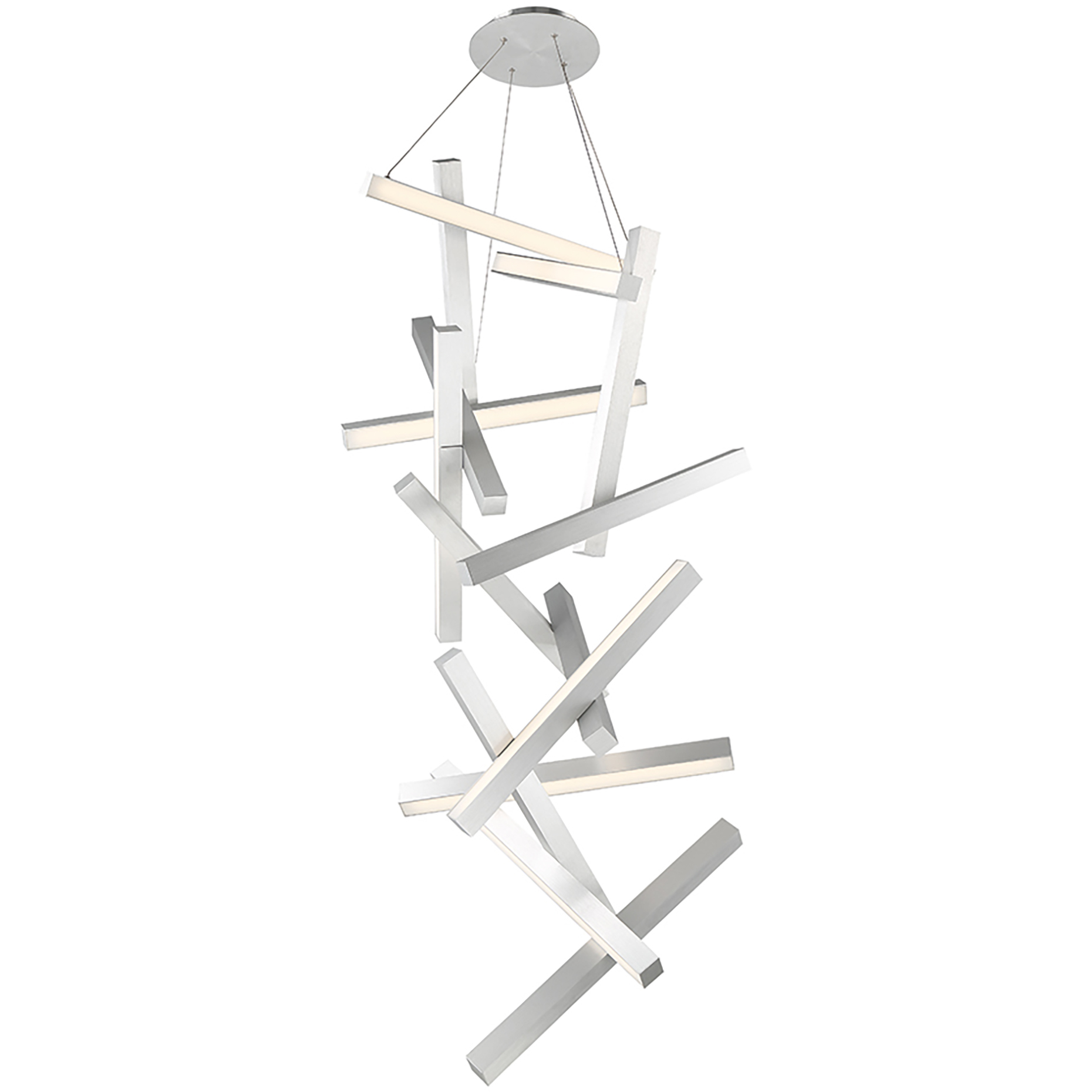 Modern Forms PD-64875-AL Chaos LED 28 inch Brushed Aluminum Chandelier ...