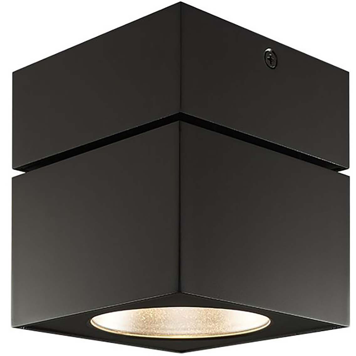 Square LED 4.8 inch Black Surface Mount Ceiling Light in 1250, 34° Specular
